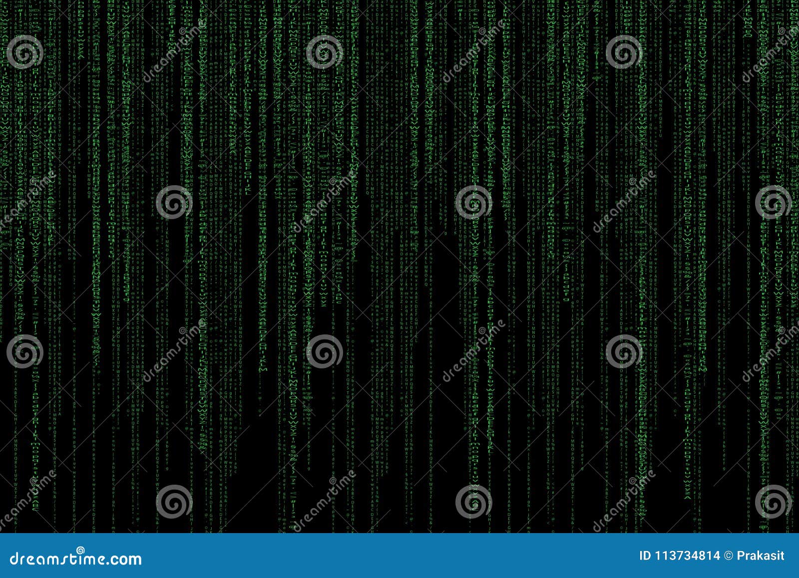 Abstract Green Technology Background Binary Computer Code Programming Coding Hacker Concept