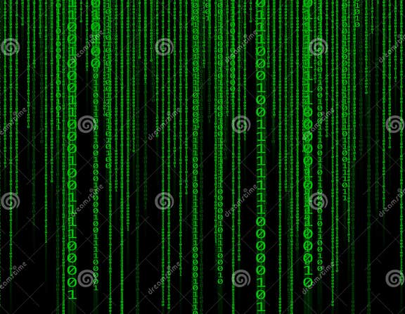 Abstract Green Technology Binary Background. Binary Computer Cod Stock Illustration ...