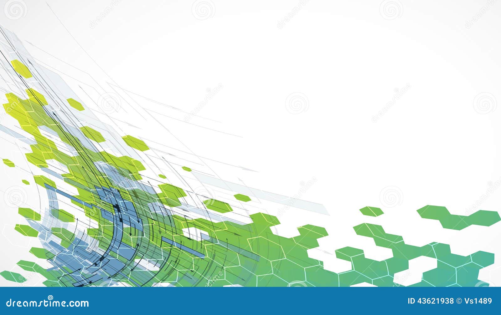 Abstract Green Technology Hexagon Background Vector Illustration ...