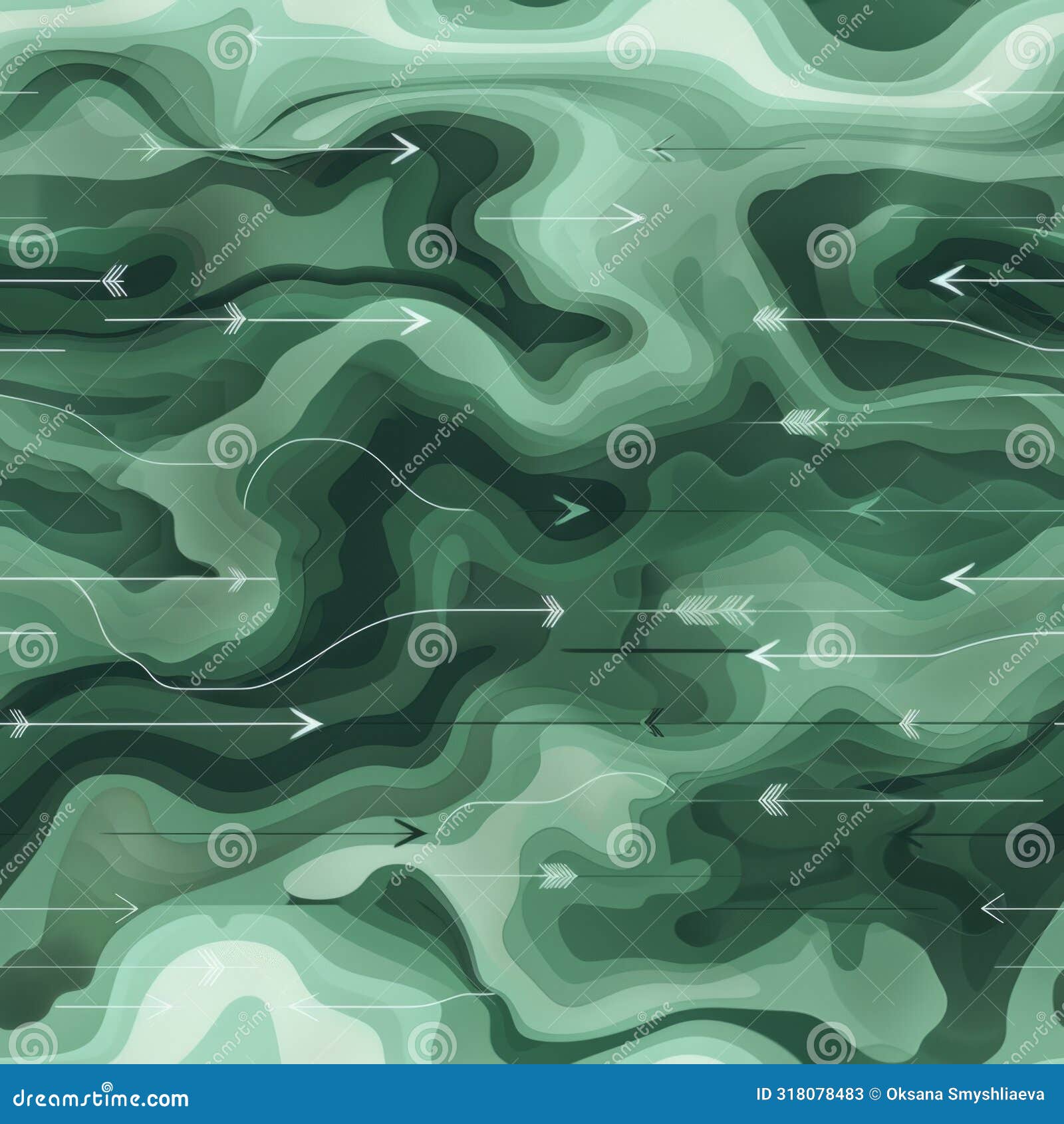 Abstract Green Topography-Inspired Background with Dynamic Lines Stock ...
