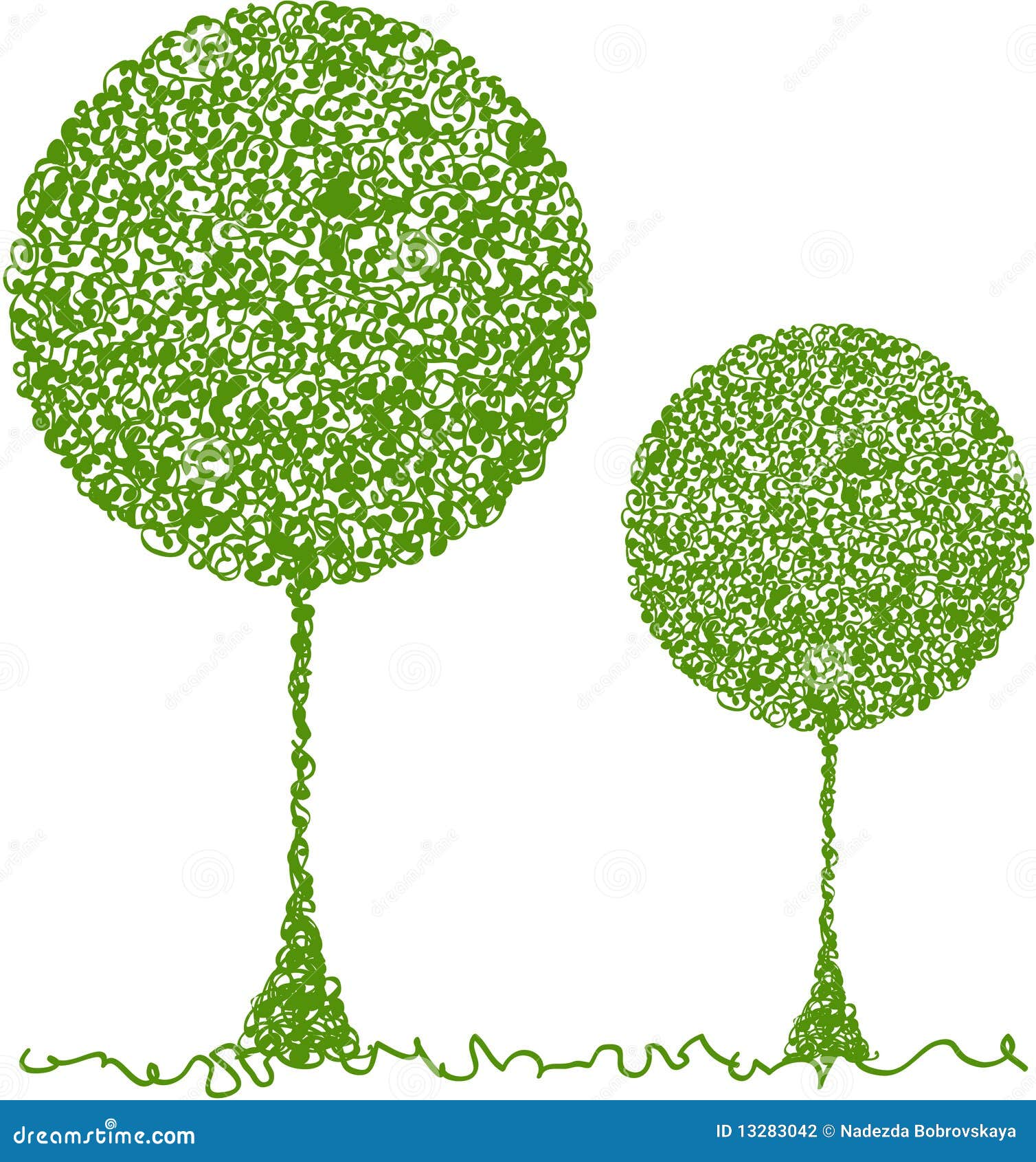 Abstract green tree stock illustration. Illustration of beauty - 13283042