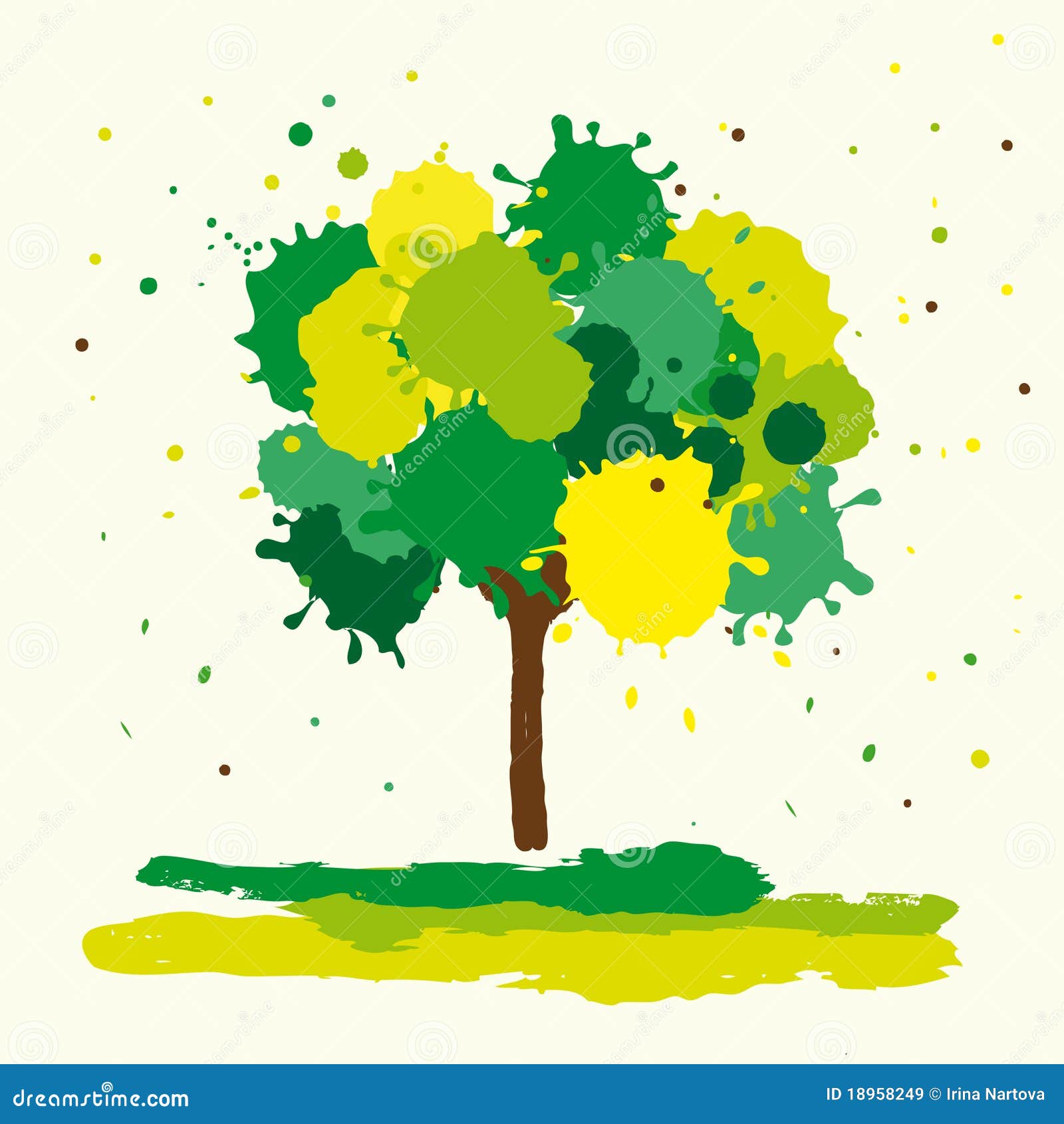 Abstract green tree stock vector. Illustration of color - 18958249