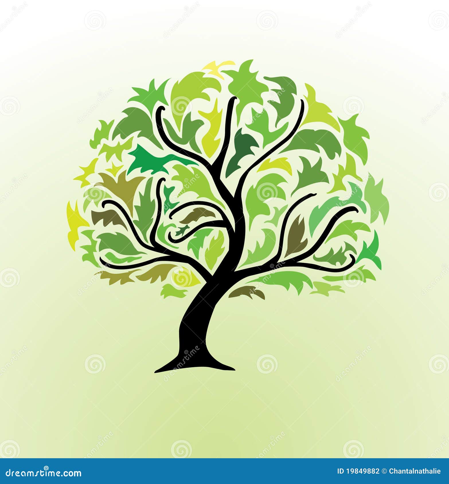 Abstract green tree stock vector. Illustration of conservation - 19849882