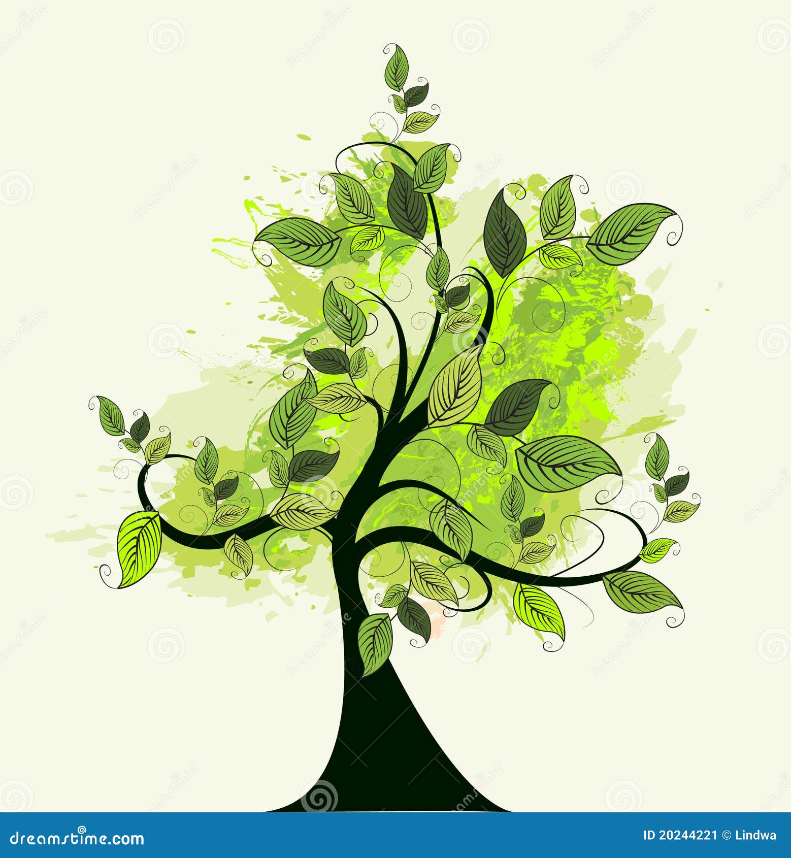 Abstract green tree stock vector. Illustration of organic - 20244221