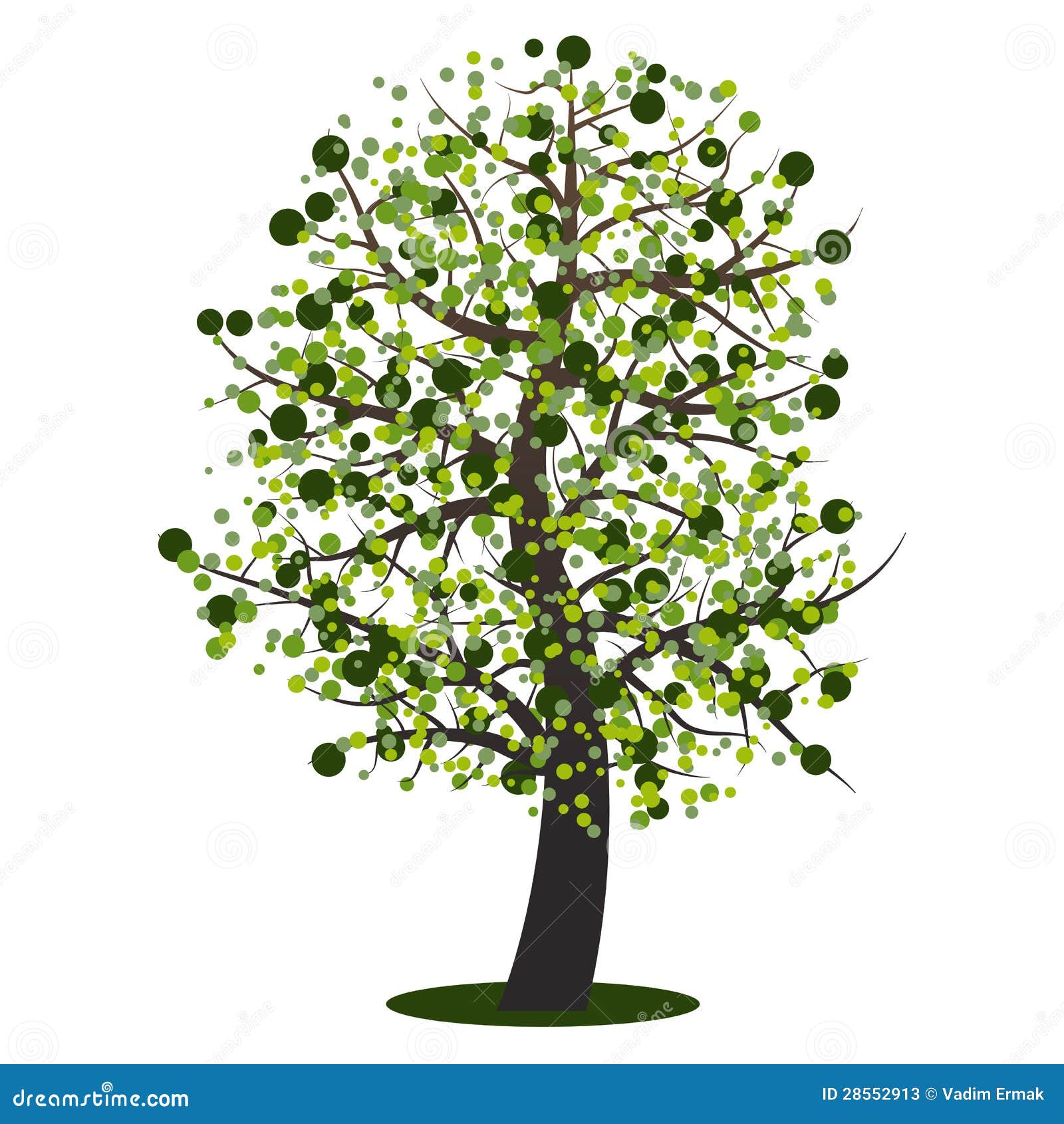 Abstract green tree stock vector. Illustration of vector - 28552913
