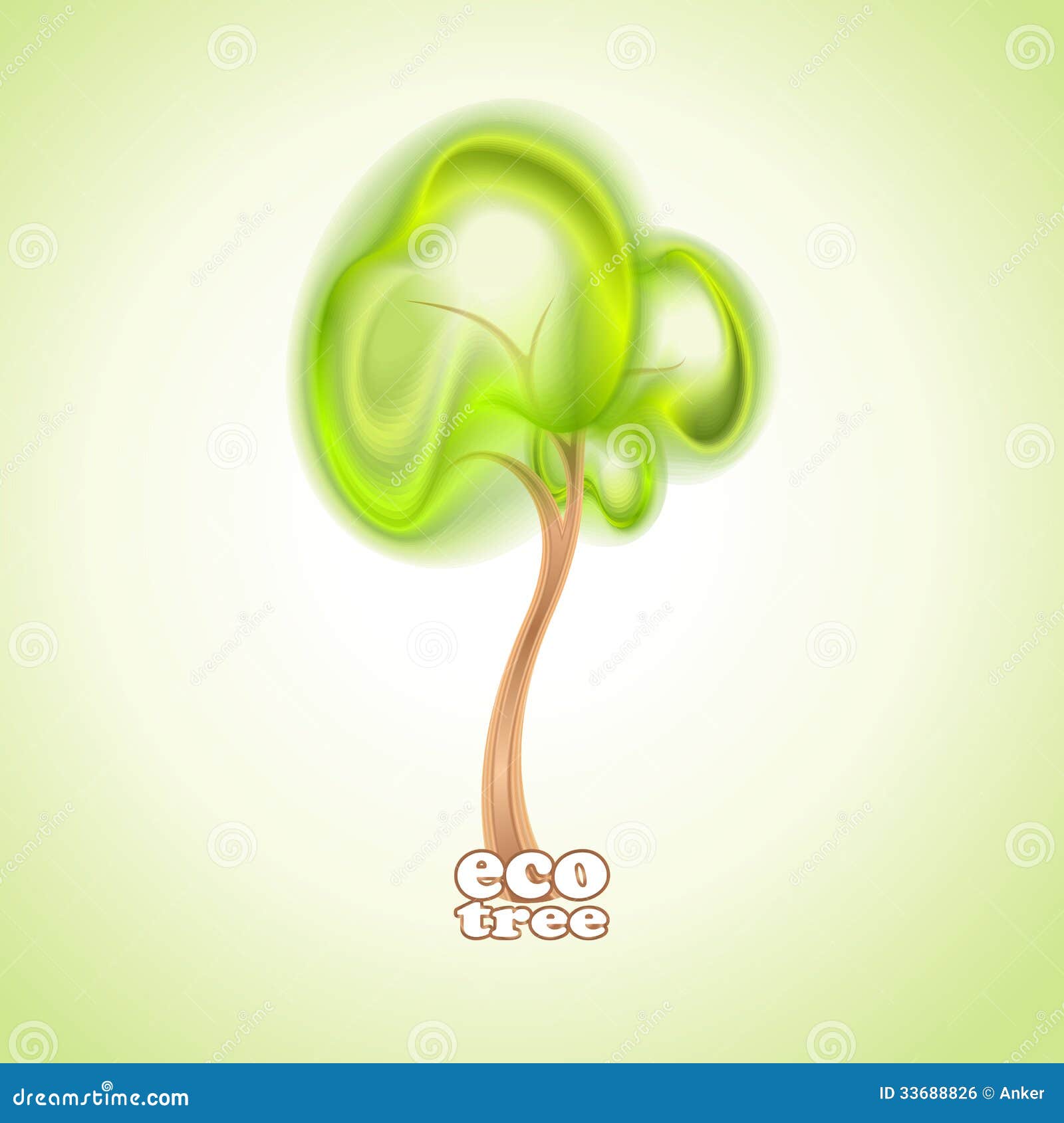 Abstract green tree stock vector. Illustration of season - 33688826