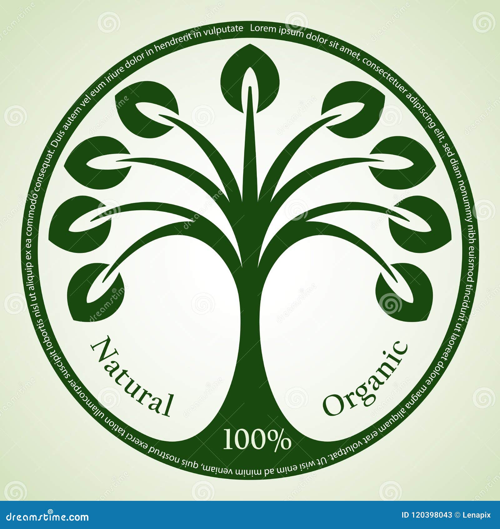 Abstract Green Tree Eco Label Design Stock Vector - Illustration of ...