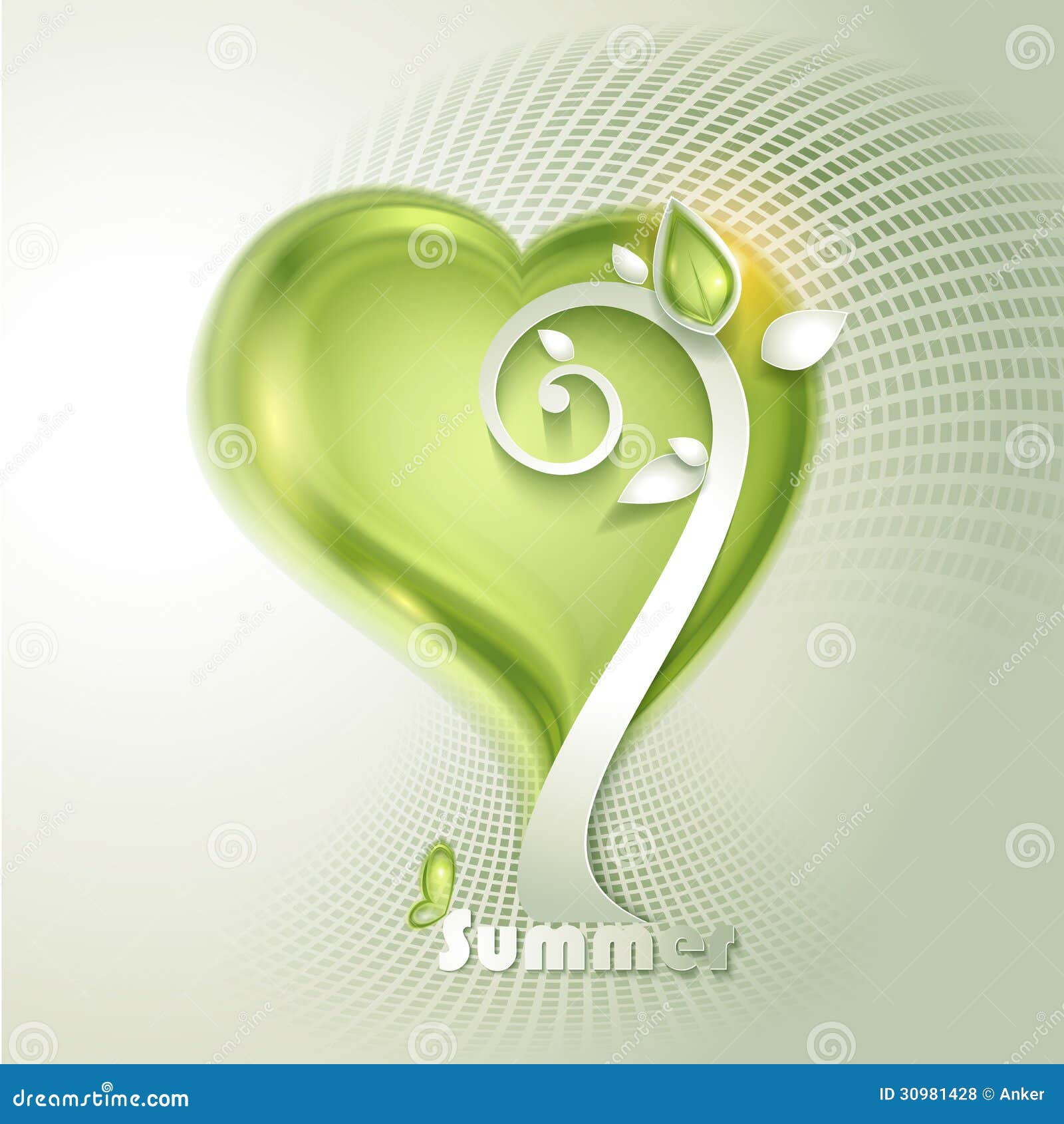 Abstract green tree sprout stock vector. Illustration of light - 30981428