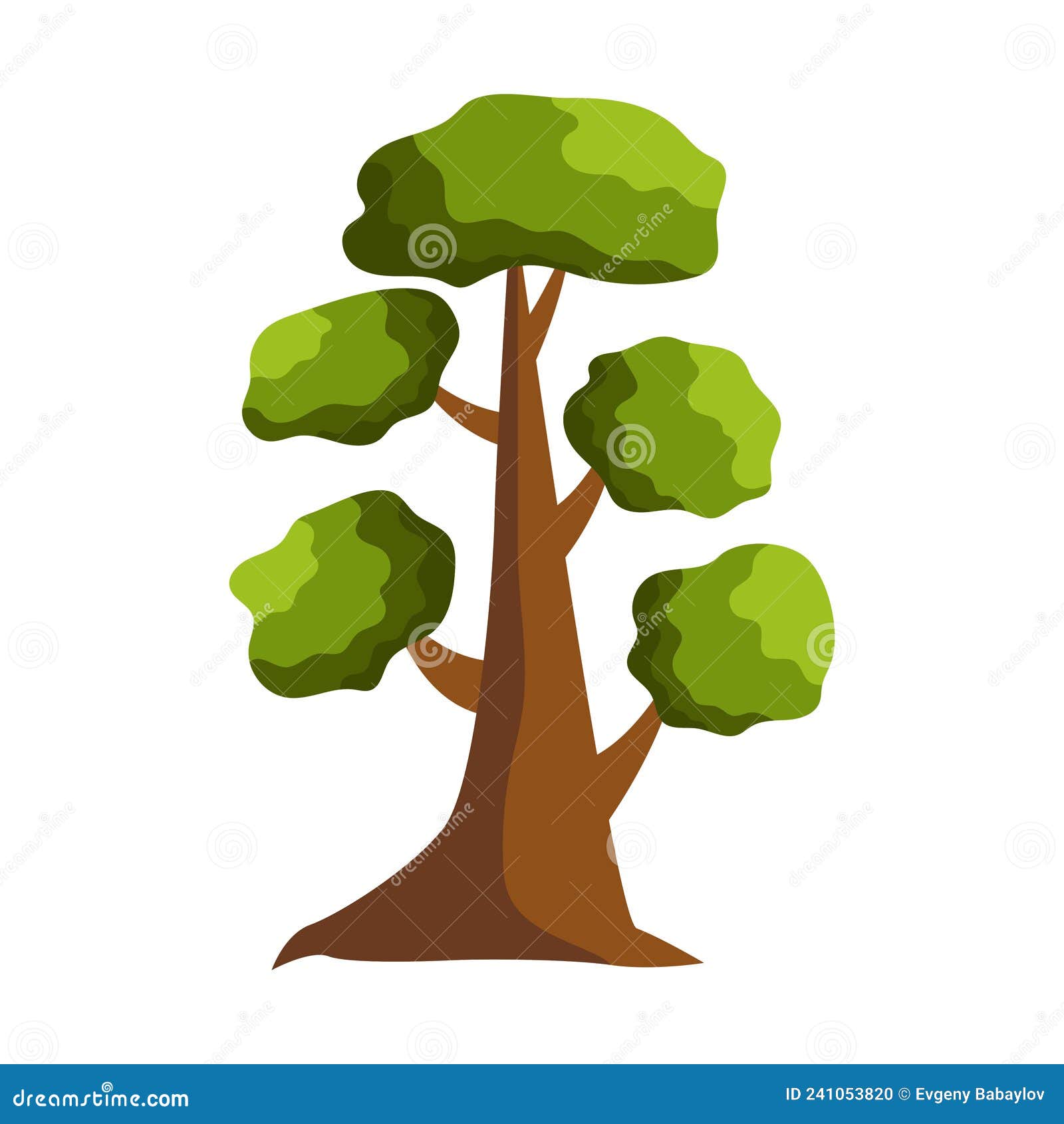 Abstract Green Tree on White Background - Vector Stock Vector ...