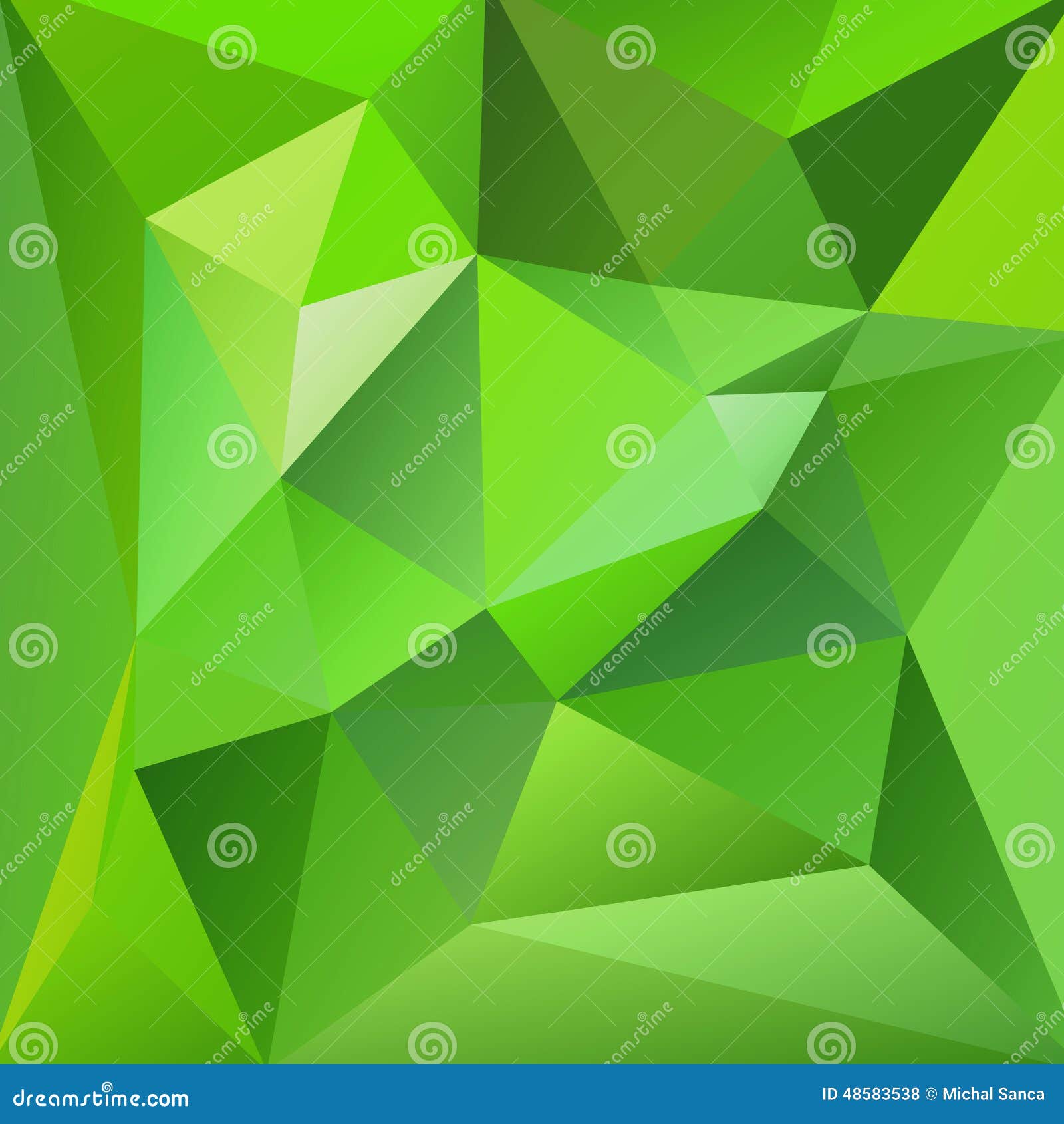 Abstract Green Triangle Background Stock Vector - Illustration of form ...