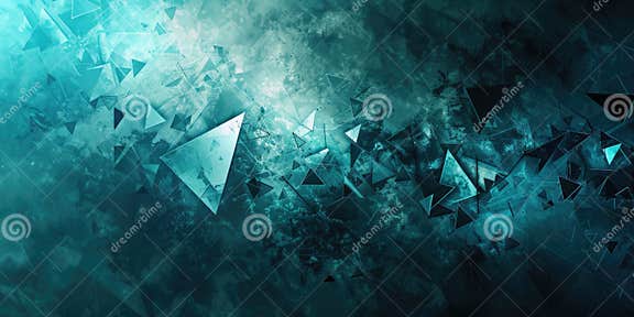 Abstract Green Triangle Repetitive Pattern Polygon Geometry Background ...