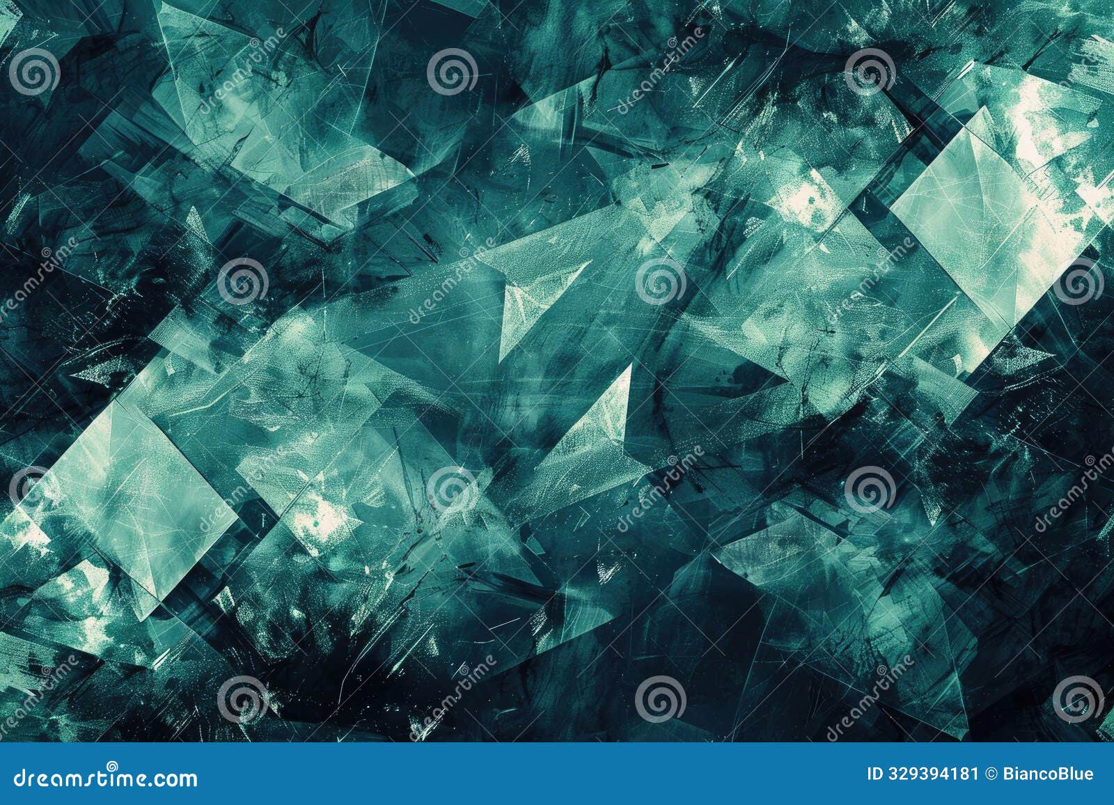 Abstract Green Triangle Repetitive Pattern Polygon Geometry Background ...