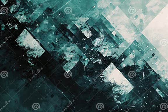 Abstract Green Triangle Repetitive Pattern Polygon Geometry Background ...