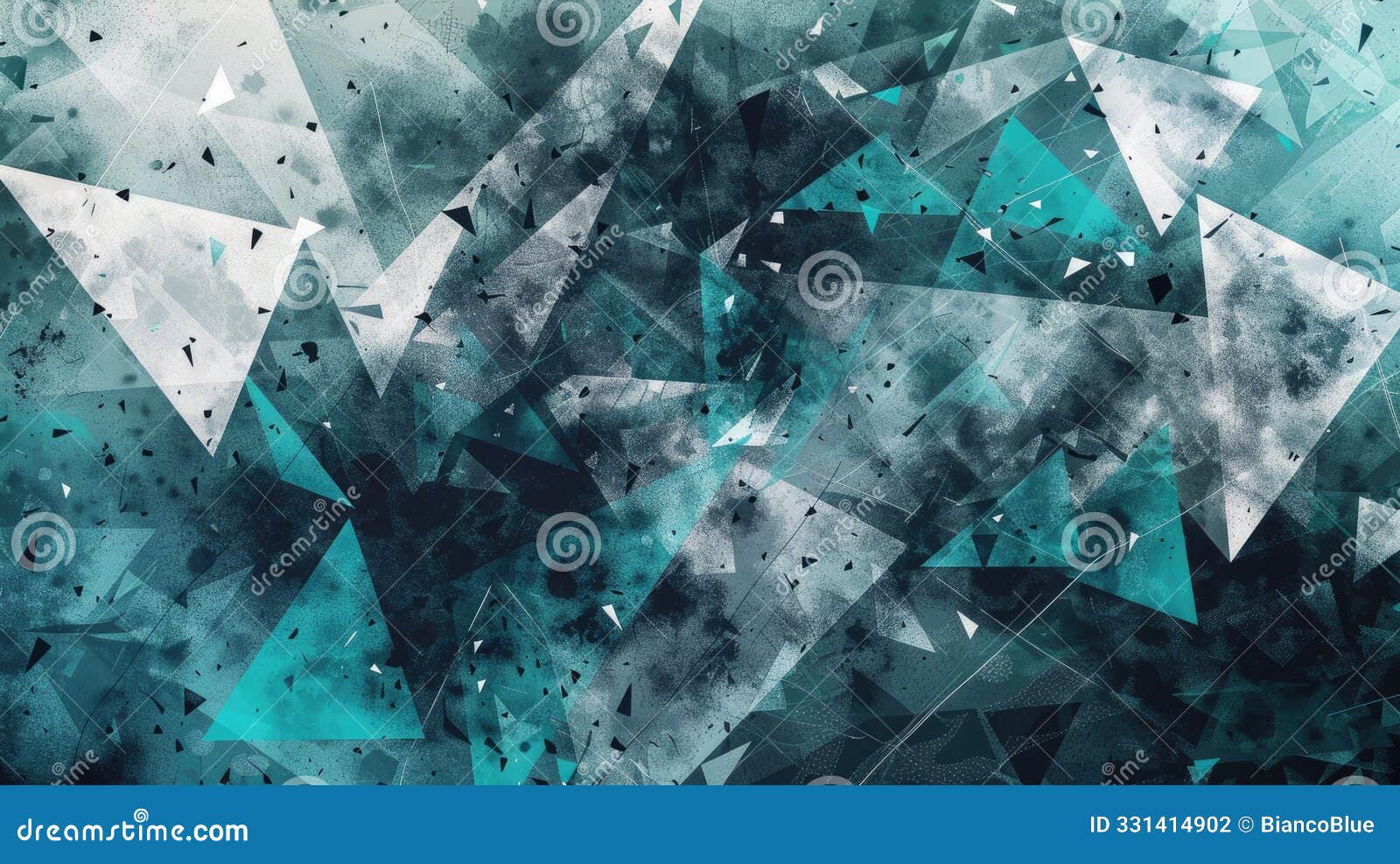 Abstract Green Triangle Repetitive Pattern Polygon Geometry Background ...