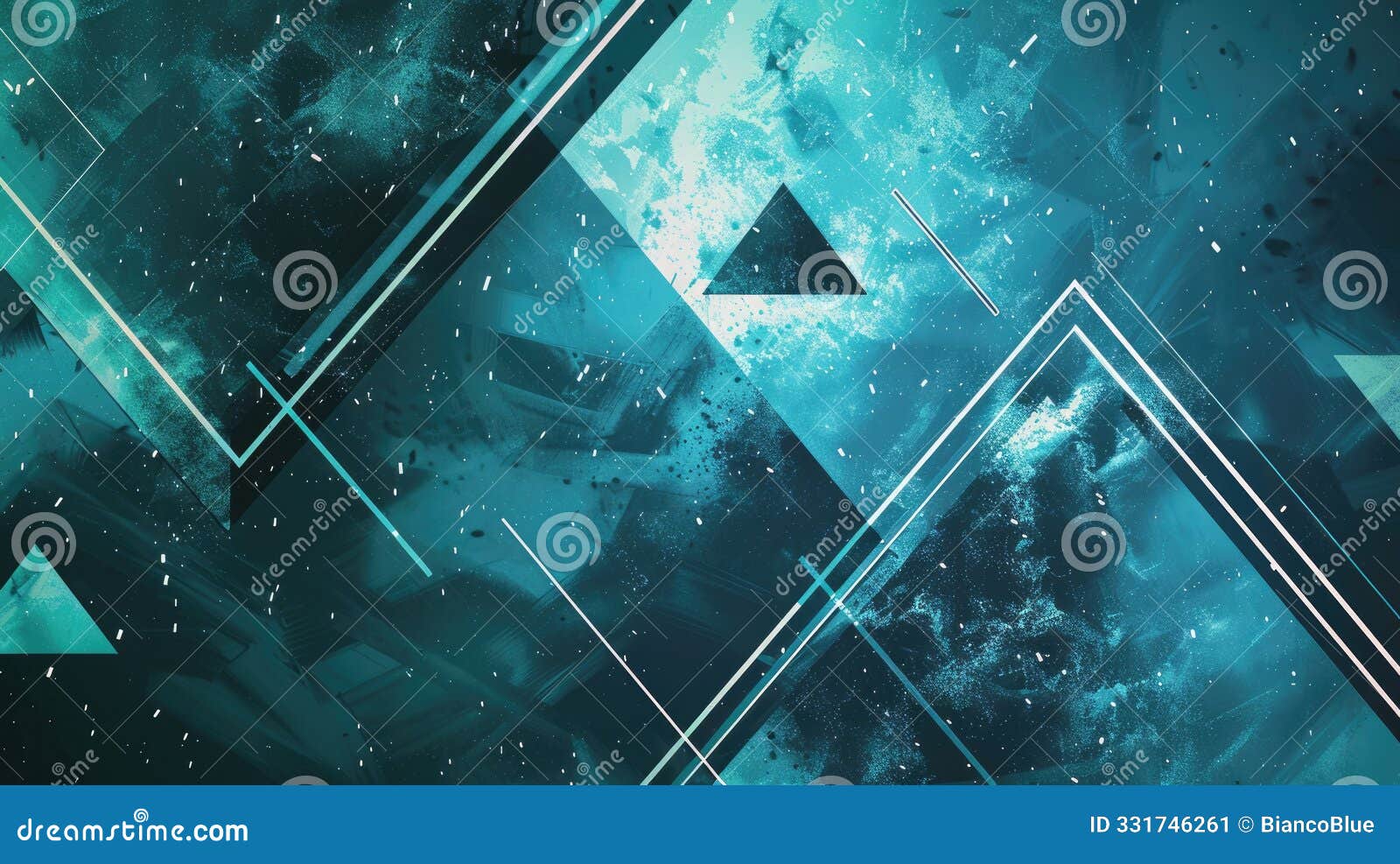 Abstract Green Triangle Repetitive Pattern Polygon Geometry Background ...