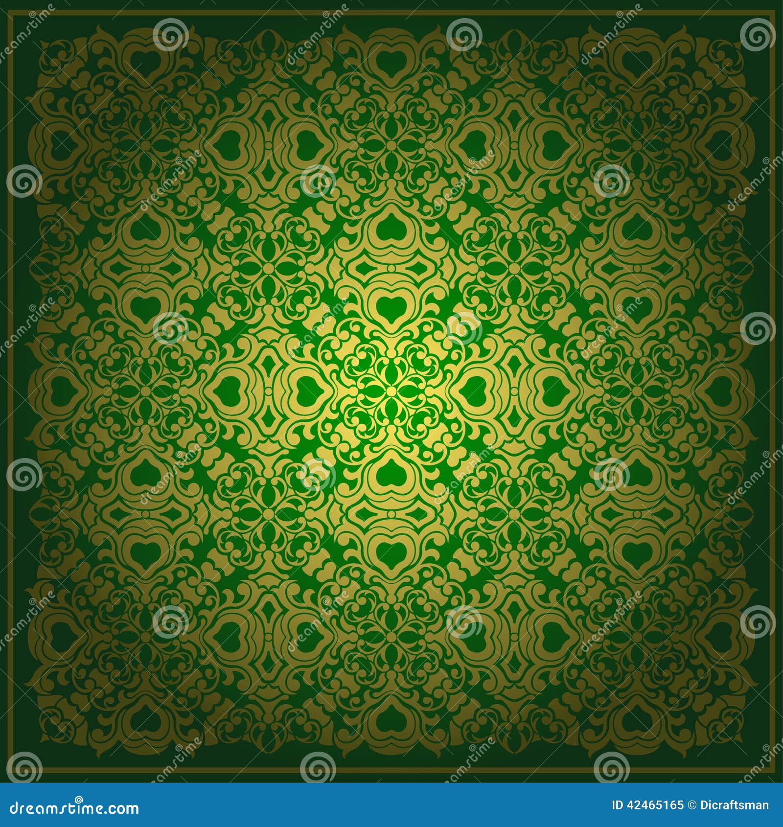 Abstract Green Vector Baroque Background Stock Vector - Illustration of ...