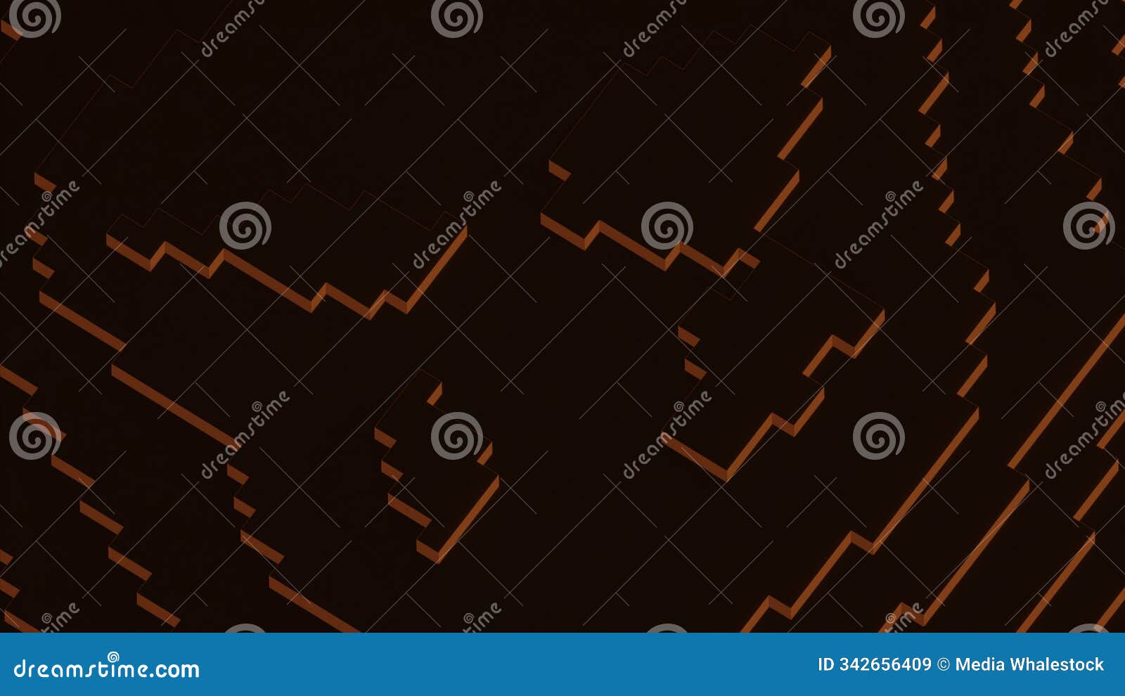 Abstract Green Visualization of a Retro Tetris Game. Design ...