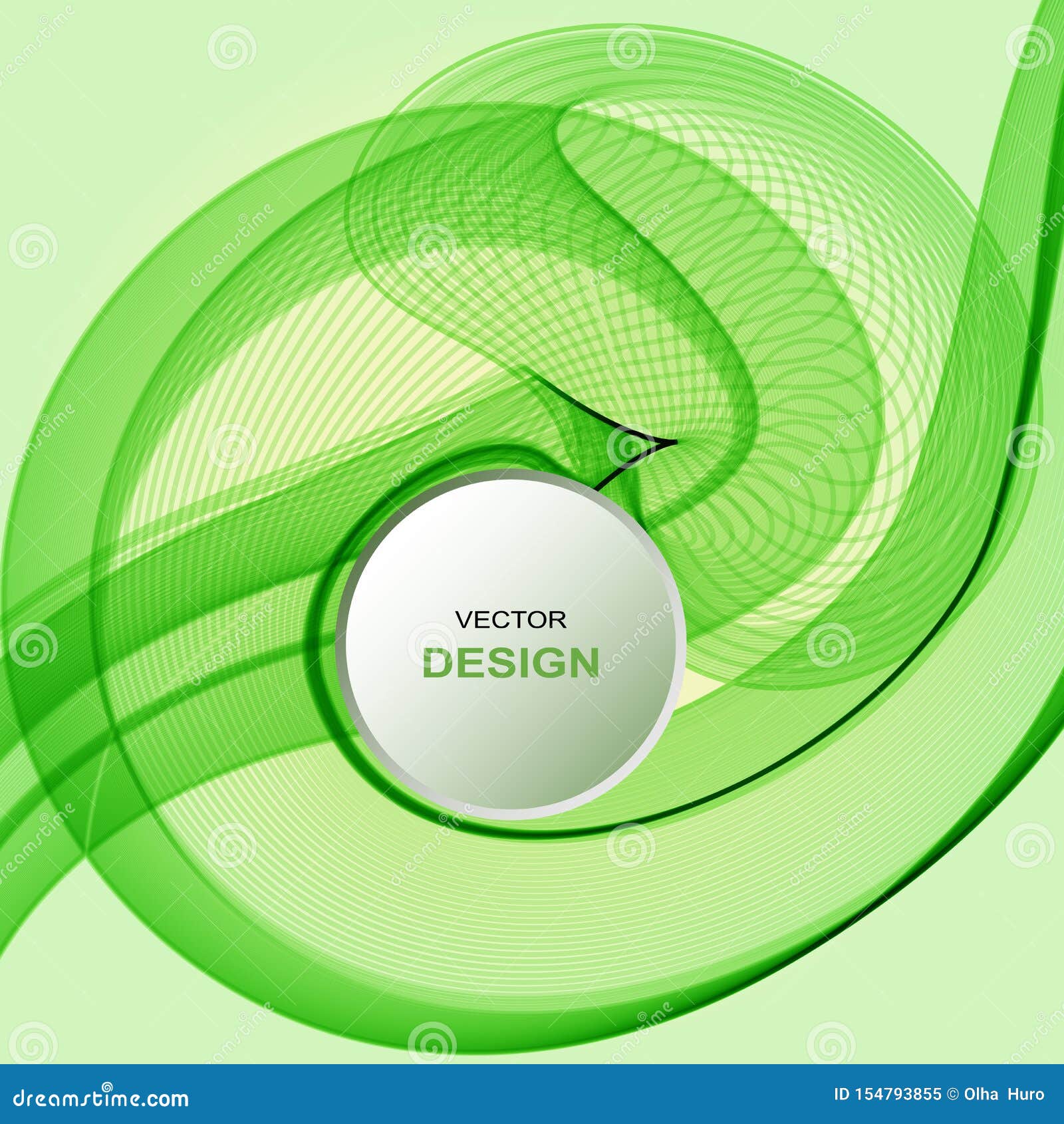 Abstract Green Vortex. Vector Wave Background. Eps10 Stock Vector ...