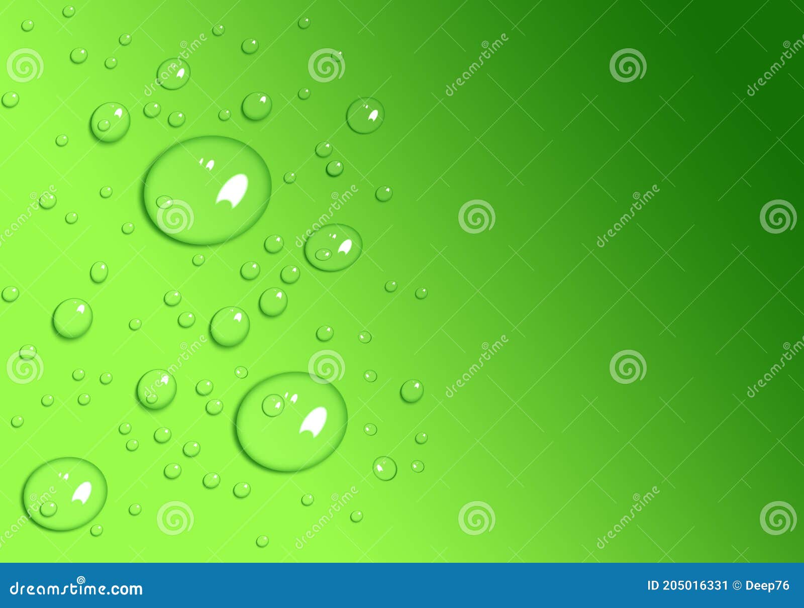 Abstract Green Water Drops Background Stock Illustration - Illustration ...