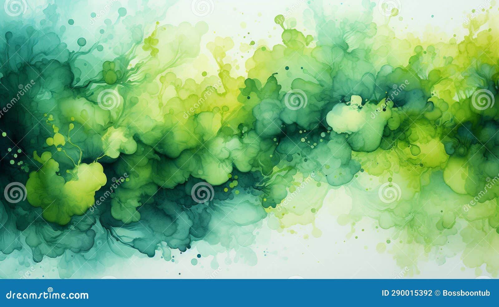 Abstract Green Watercolor Background.Hand Painted Watercolor Stock ...