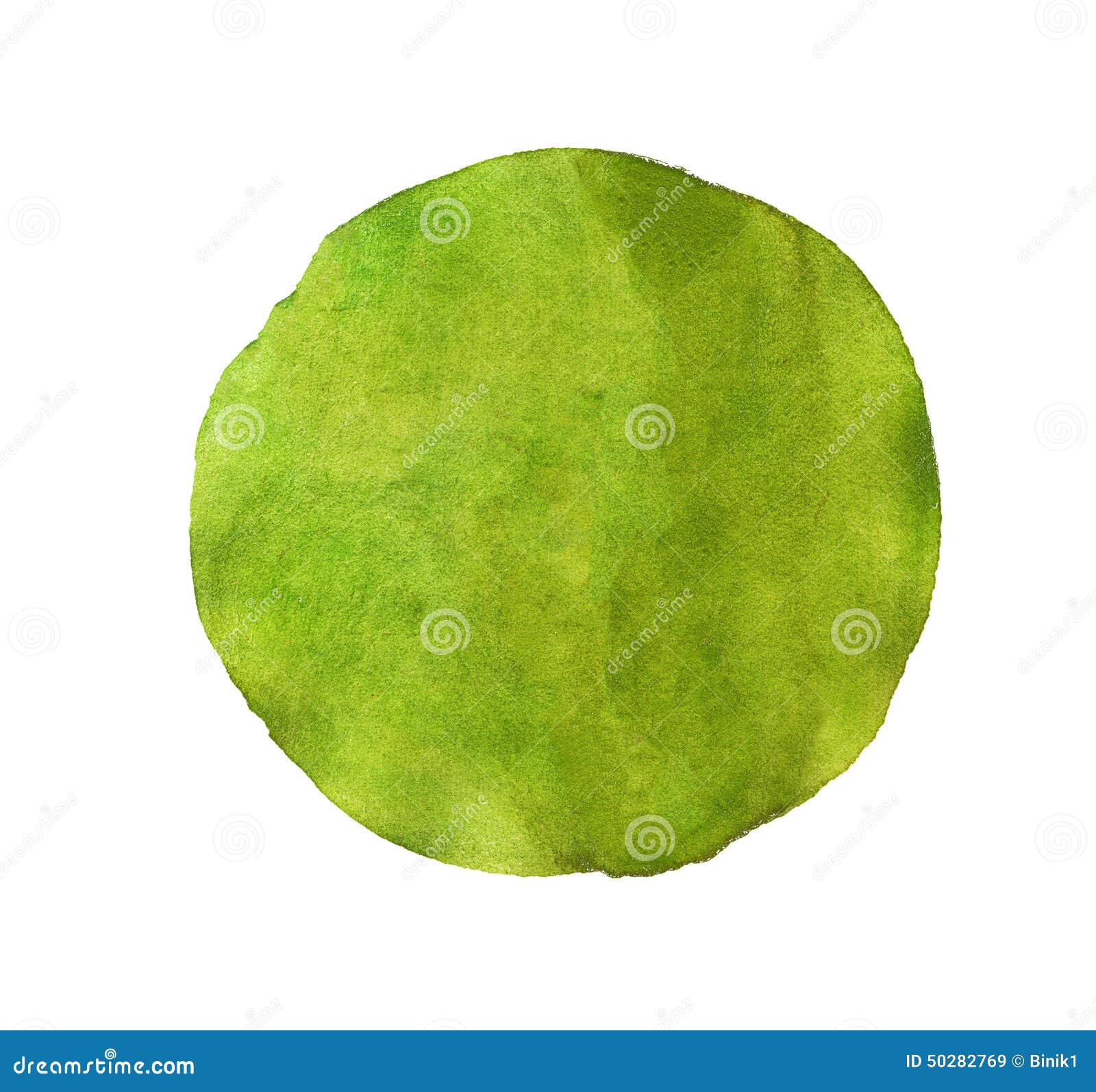 Abstract Green Watercolor Painted Circle Stock Illustration ...