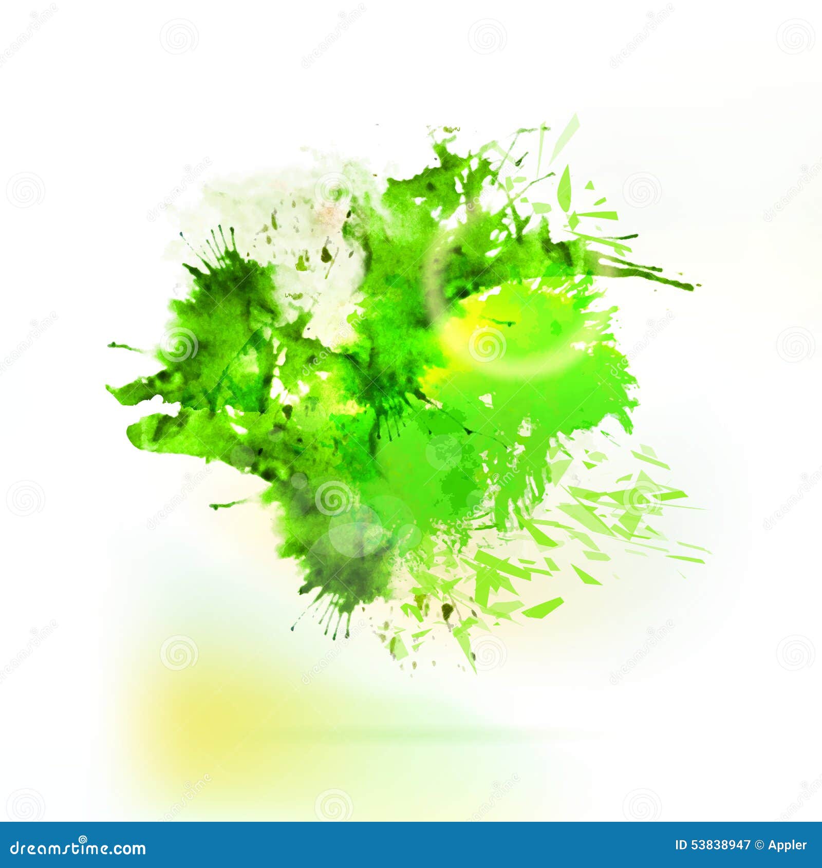 Abstract Green Watercolor Splash Element Stock Vector - Image: 53838947 Abstract Green Watercolor Splash Element Stock Vector - Image: 53838947
