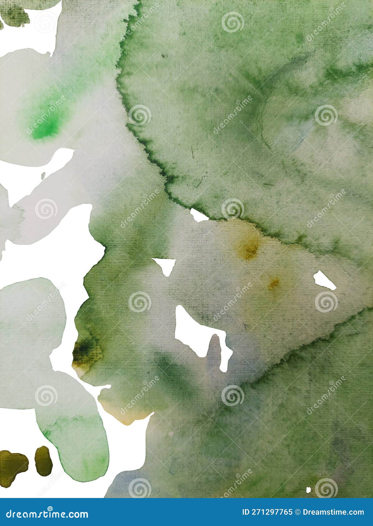 Abstract Green Watercolor Stain Texture Background. Stock Image - Image ...