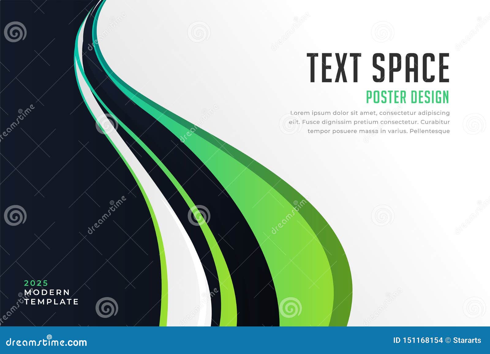 Abstract Green Wave Banner Design Stock Vector - Illustration of ...
