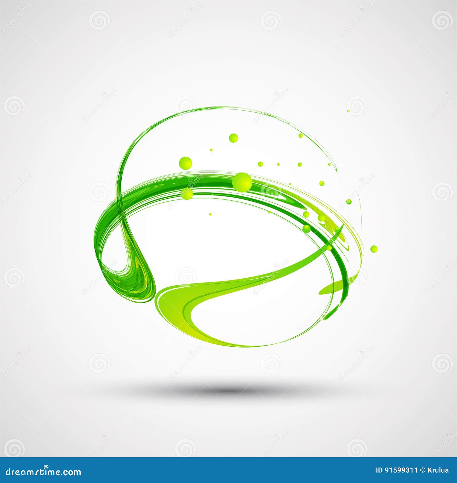 Abstract Green Wave. Colored Vector Illustration Stock Vector ...