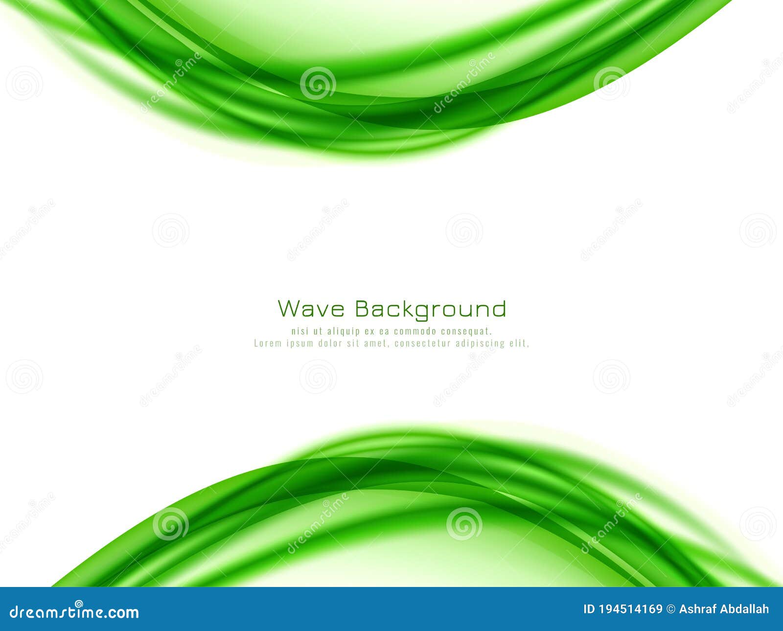 Abstract Green Wave Design Background Stock Vector - Illustration of ...