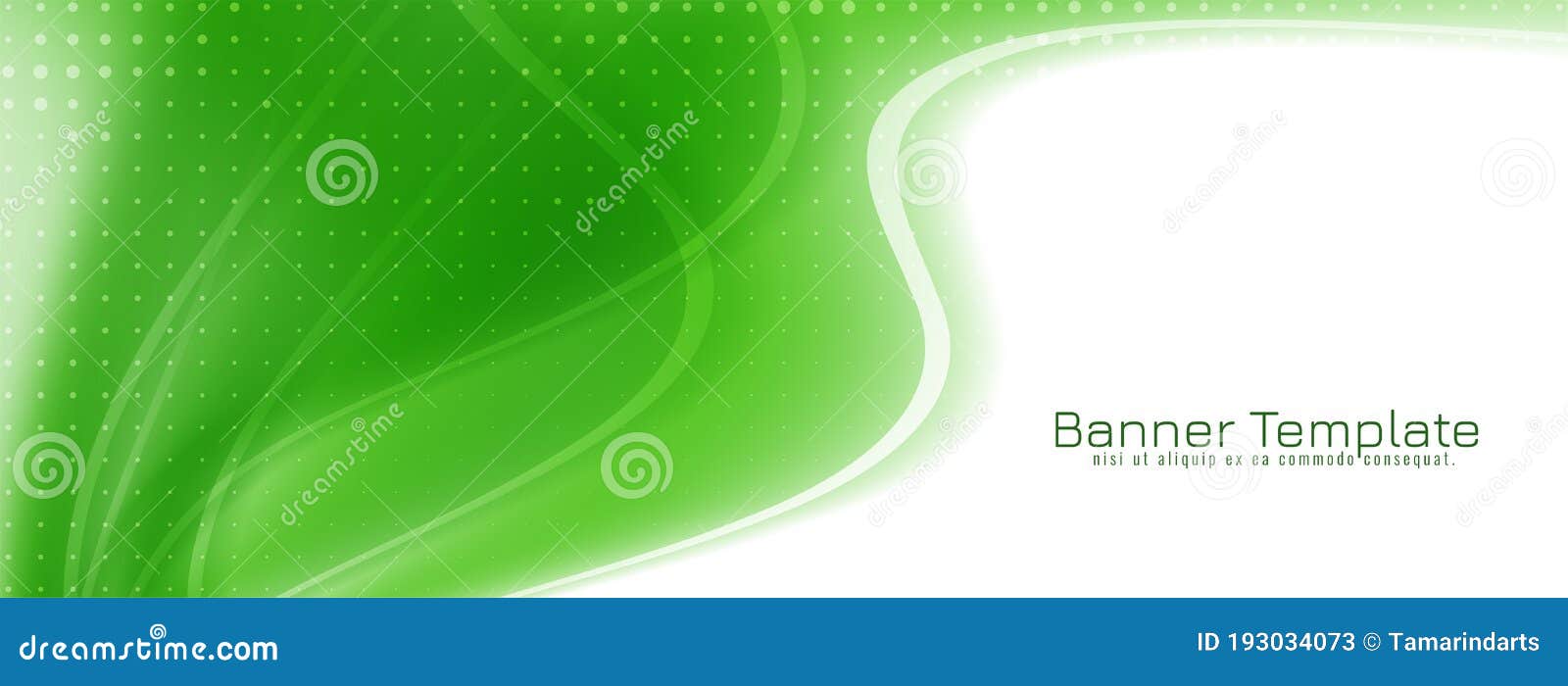 Abstract Green Wave Design Banner Stock Vector - Illustration of design ...