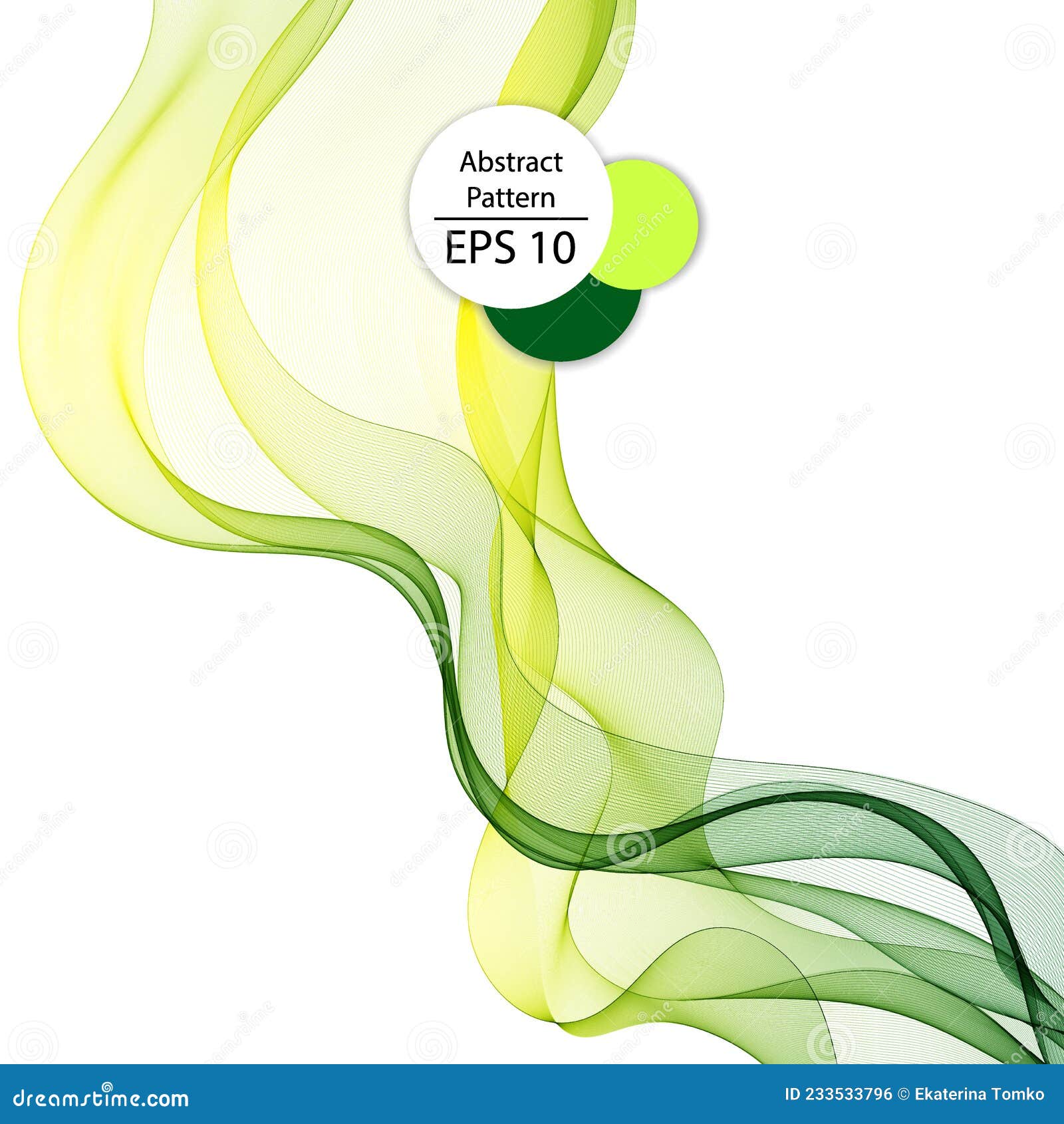 Abstract Green Wave. Design Element. Tamplate for Presentation. Eps 10 ...