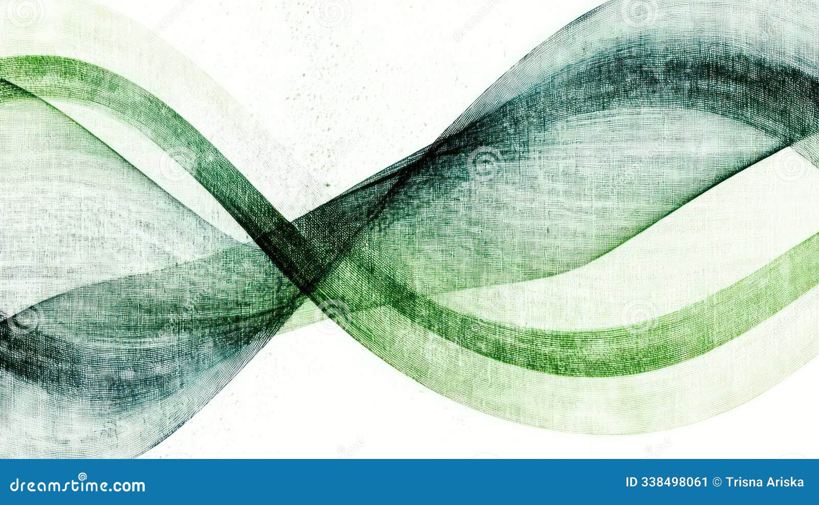 Abstract Green Wave Design with Flowing Lines and Textures Stock ...