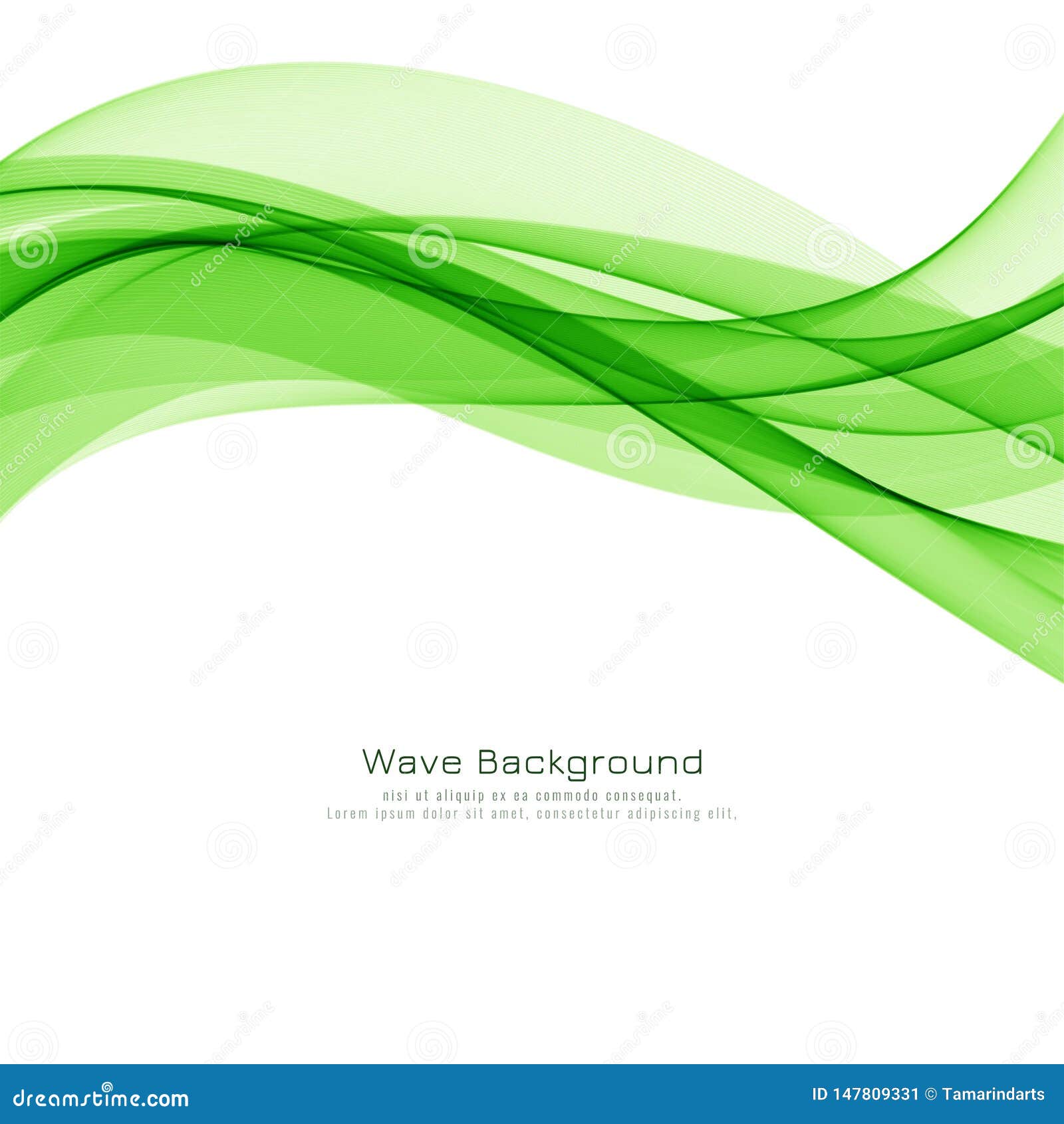 Abstract Green Wave Modern Background Design Stock Vector ...