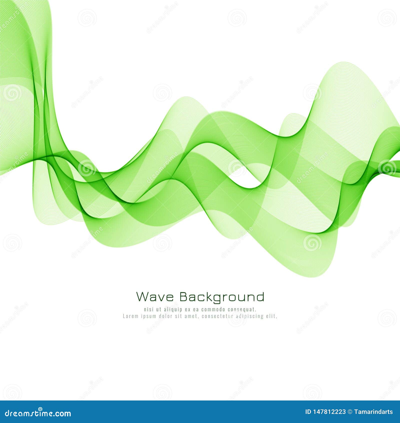 Abstract Green Wave Modern Background Design Stock Vector ...