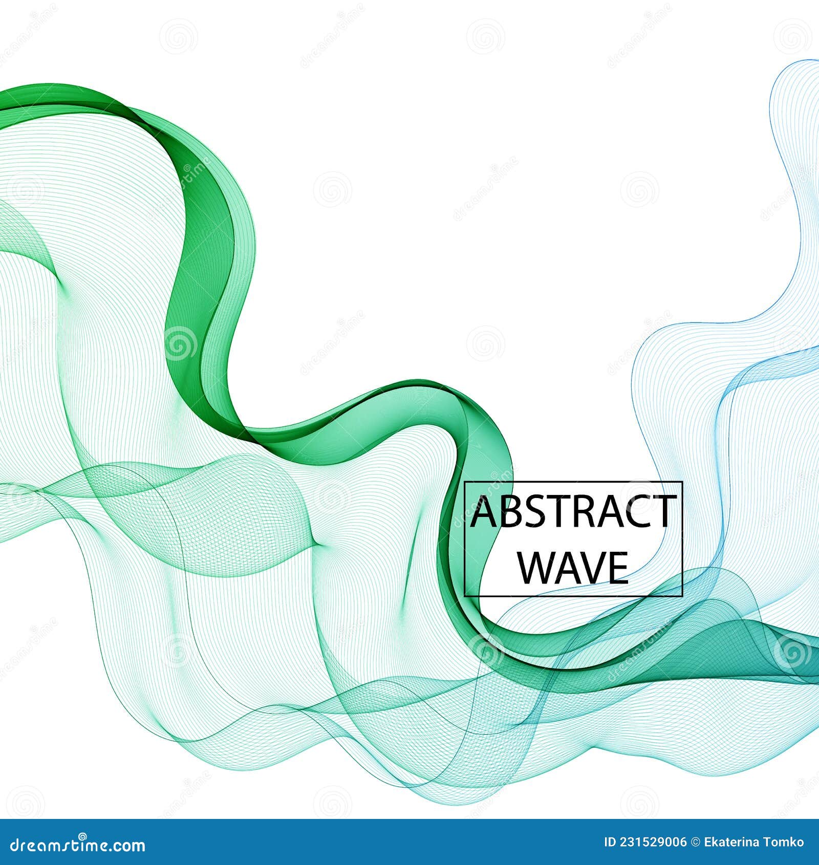 Abstract Green Wave. Wave Pattern As a Design Element. Eps 10 Stock ...
