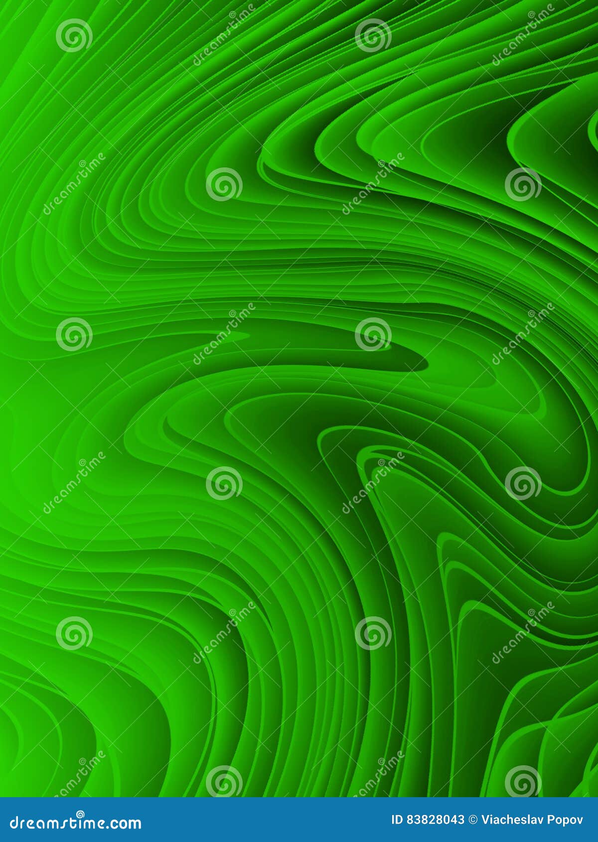 Abstract Green Wave Pattern Stock Illustration - Illustration of form ...