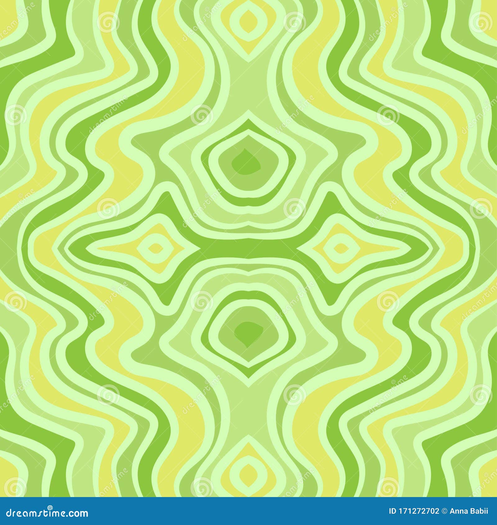 Abstract Green Wave Seamless Pattern. Stock Vector - Illustration of ...