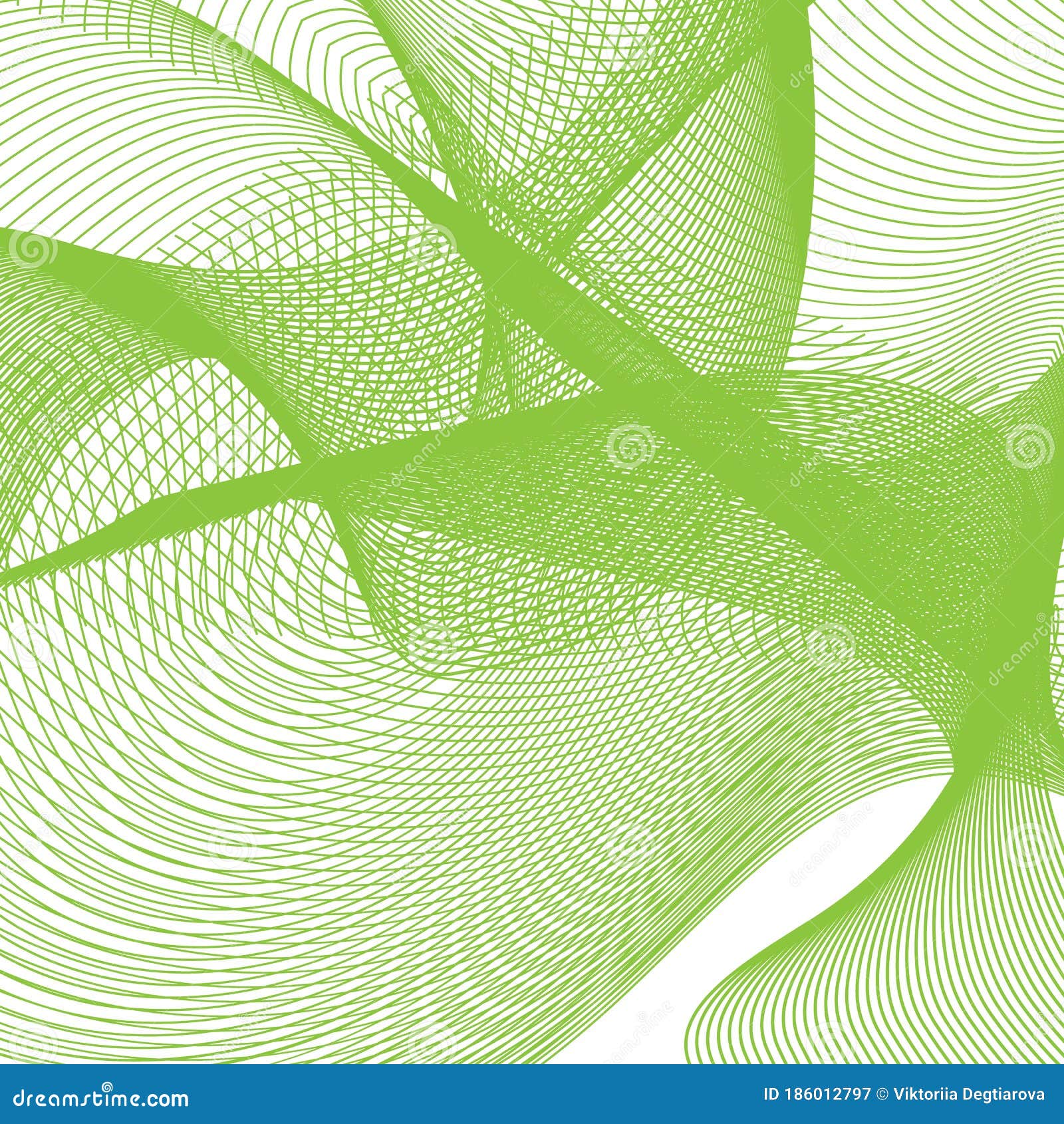 Abstract Green Wave. Template with Blend Shapes. Vector Illustration ...