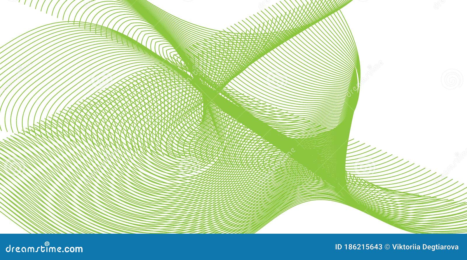 Abstract Green Wave. Template with Blend Shapes. Vector Illustration ...