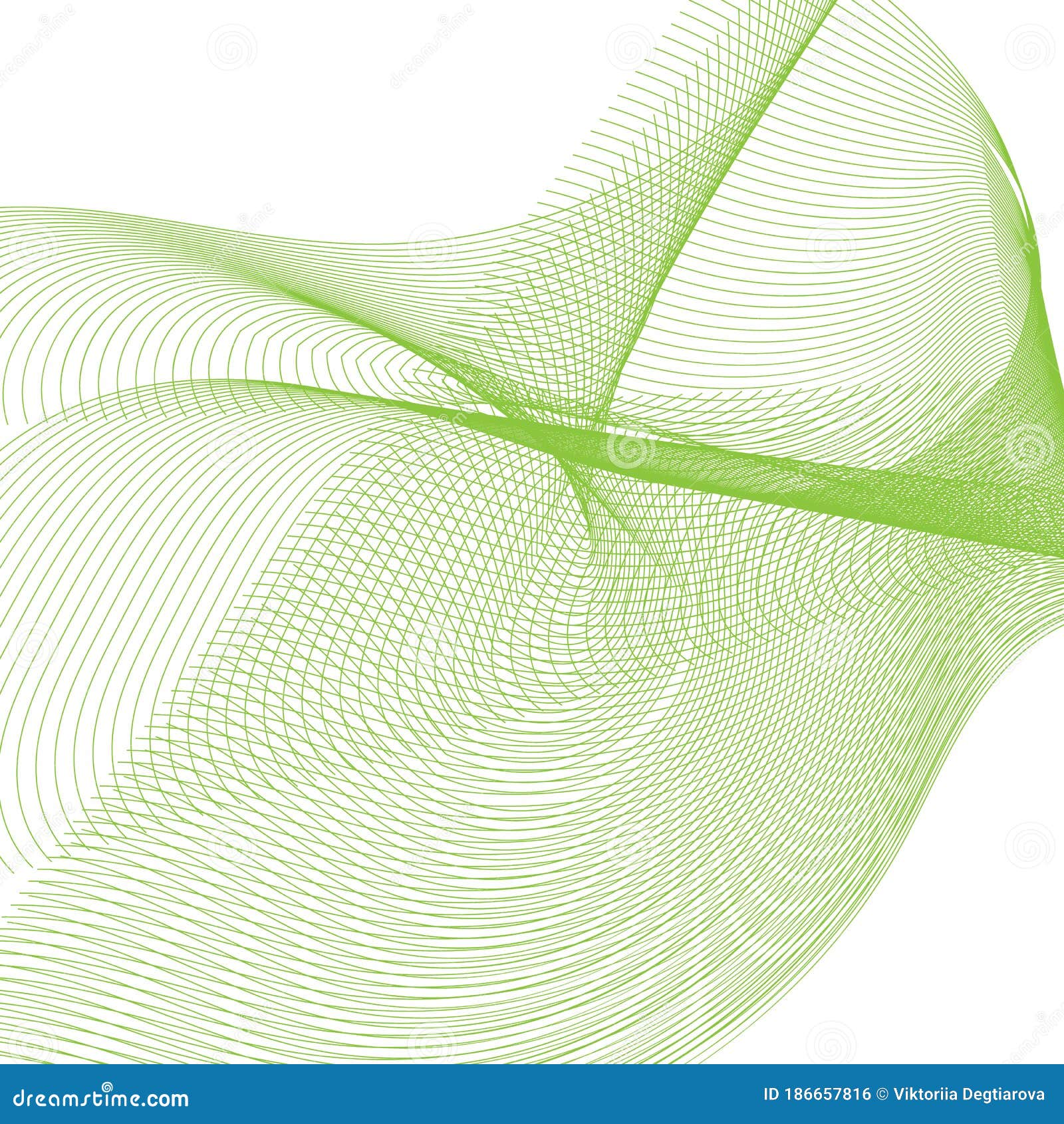 Abstract Green Wave. Template with Blend Shapes. Vector Illustration ...