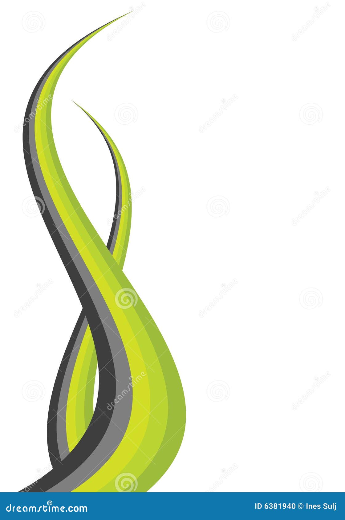 Abstract green waves stock vector. Illustration of dynamic - 6381940