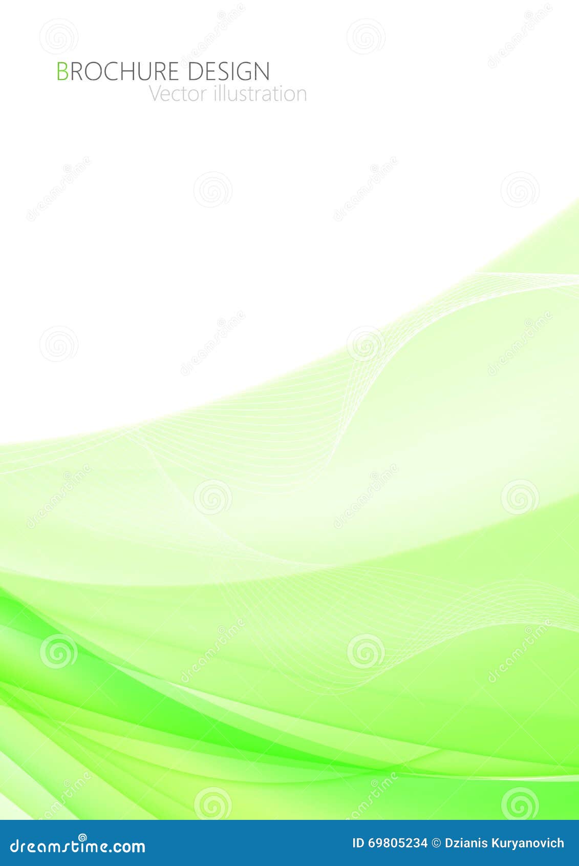 Abstract Green Waves - Data Stream Concept. Vector Illustration Stock ...