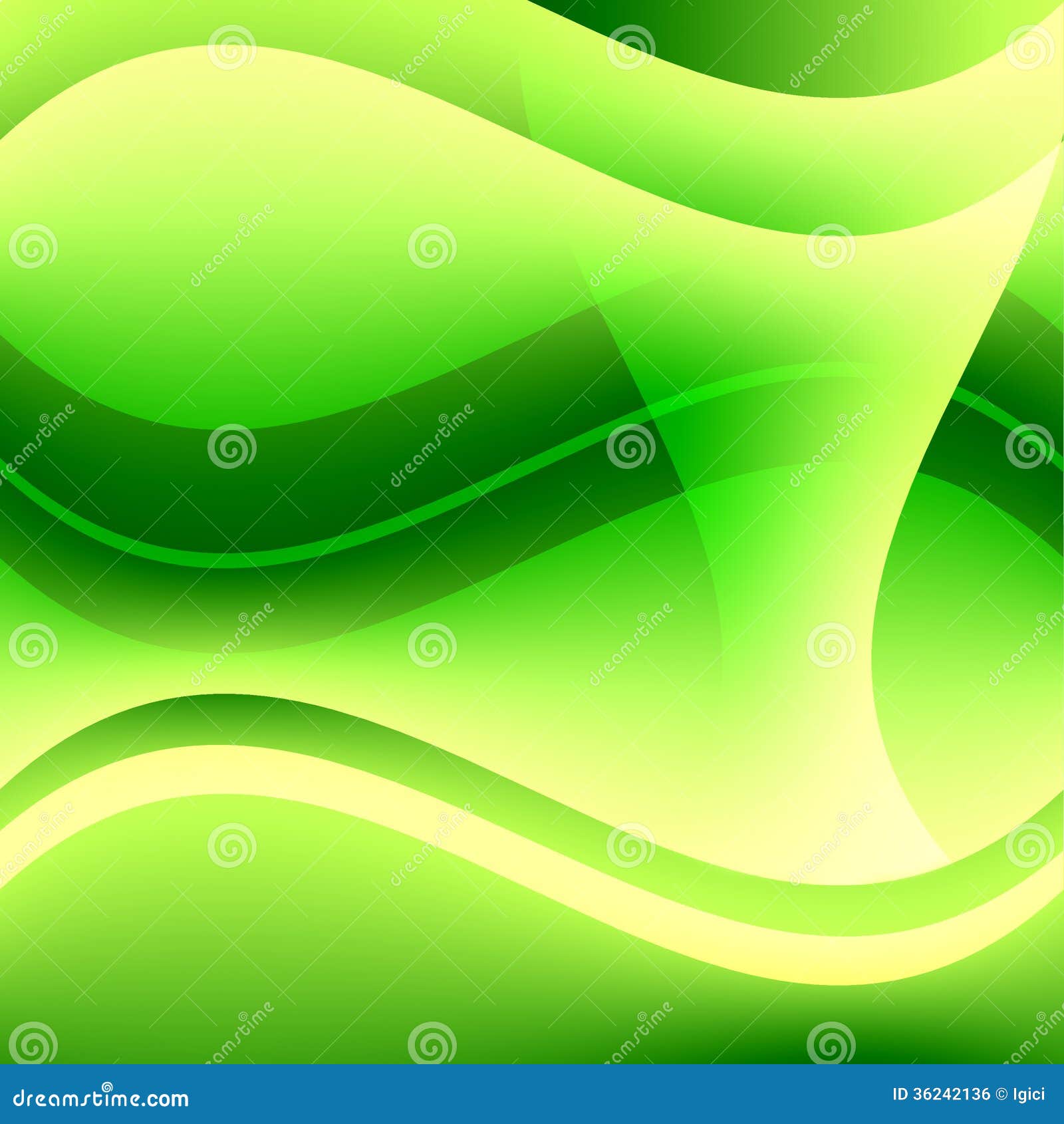 Abstract Green Wavy Background Stock Illustration - Illustration of ...