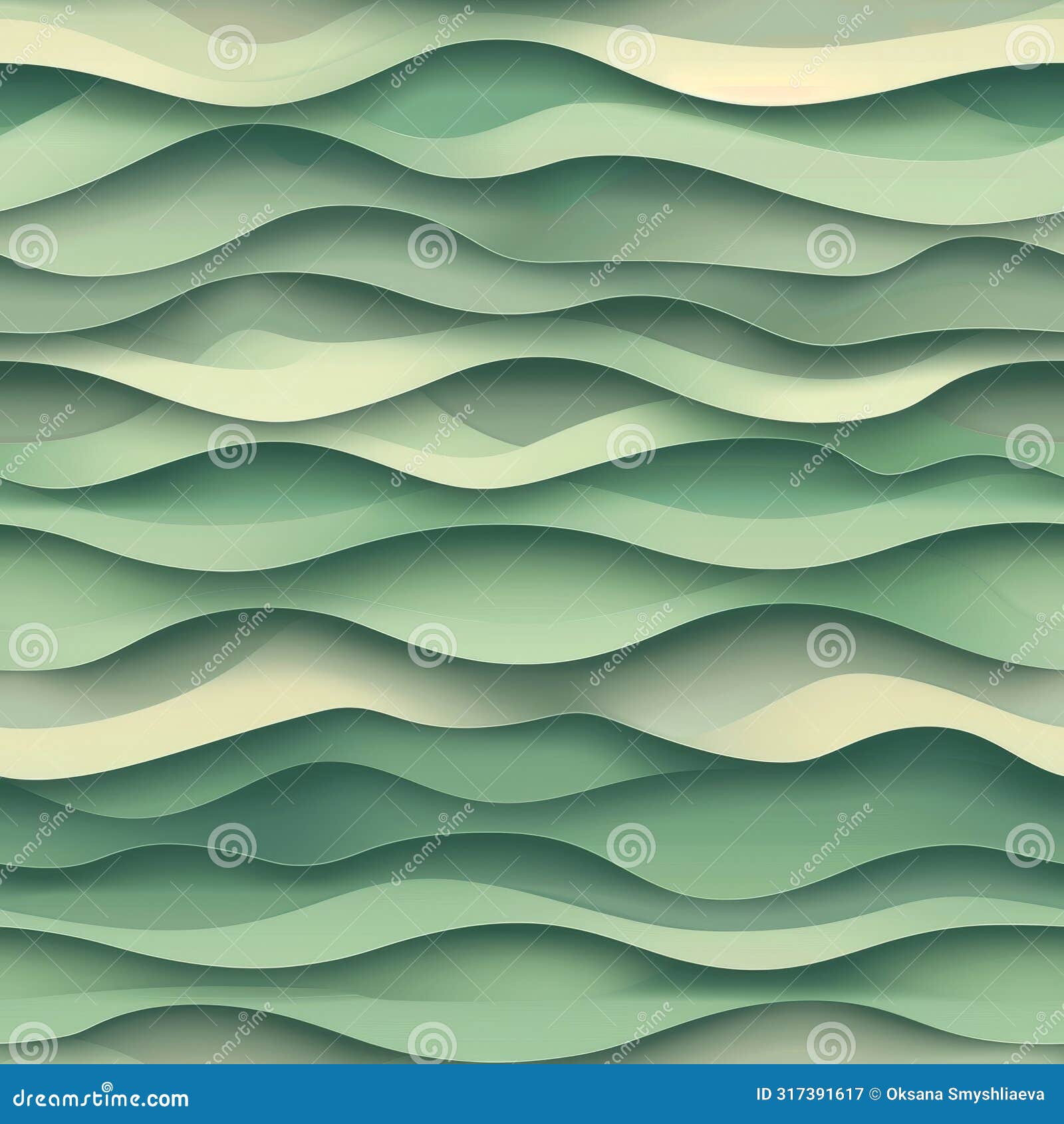 Abstract Green Wavy Patterns Digital Wallpaper Stock Image - Image of ...