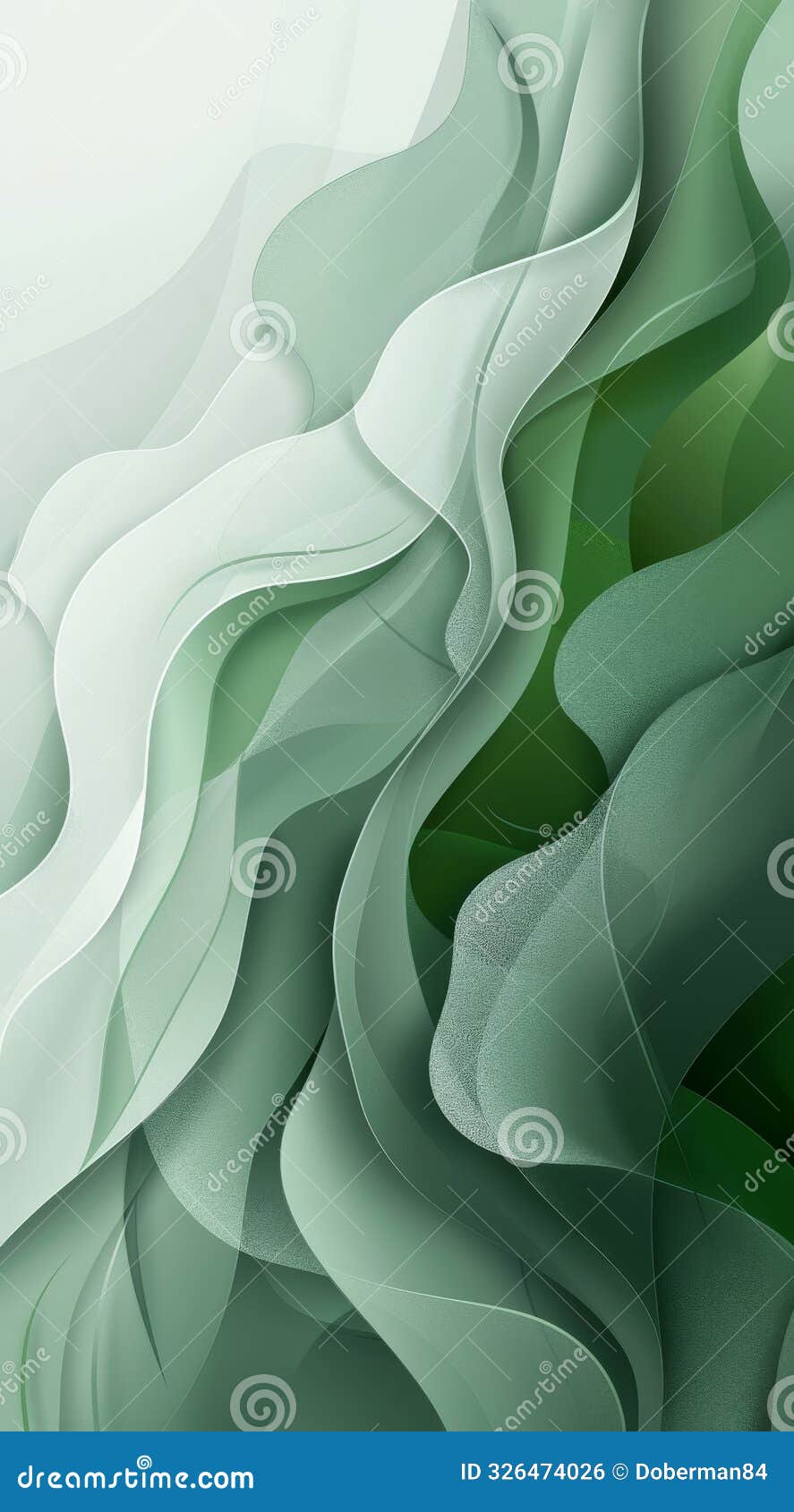 Abstract Green and White Wavy Background for Mobile Wallpapers Stock ...