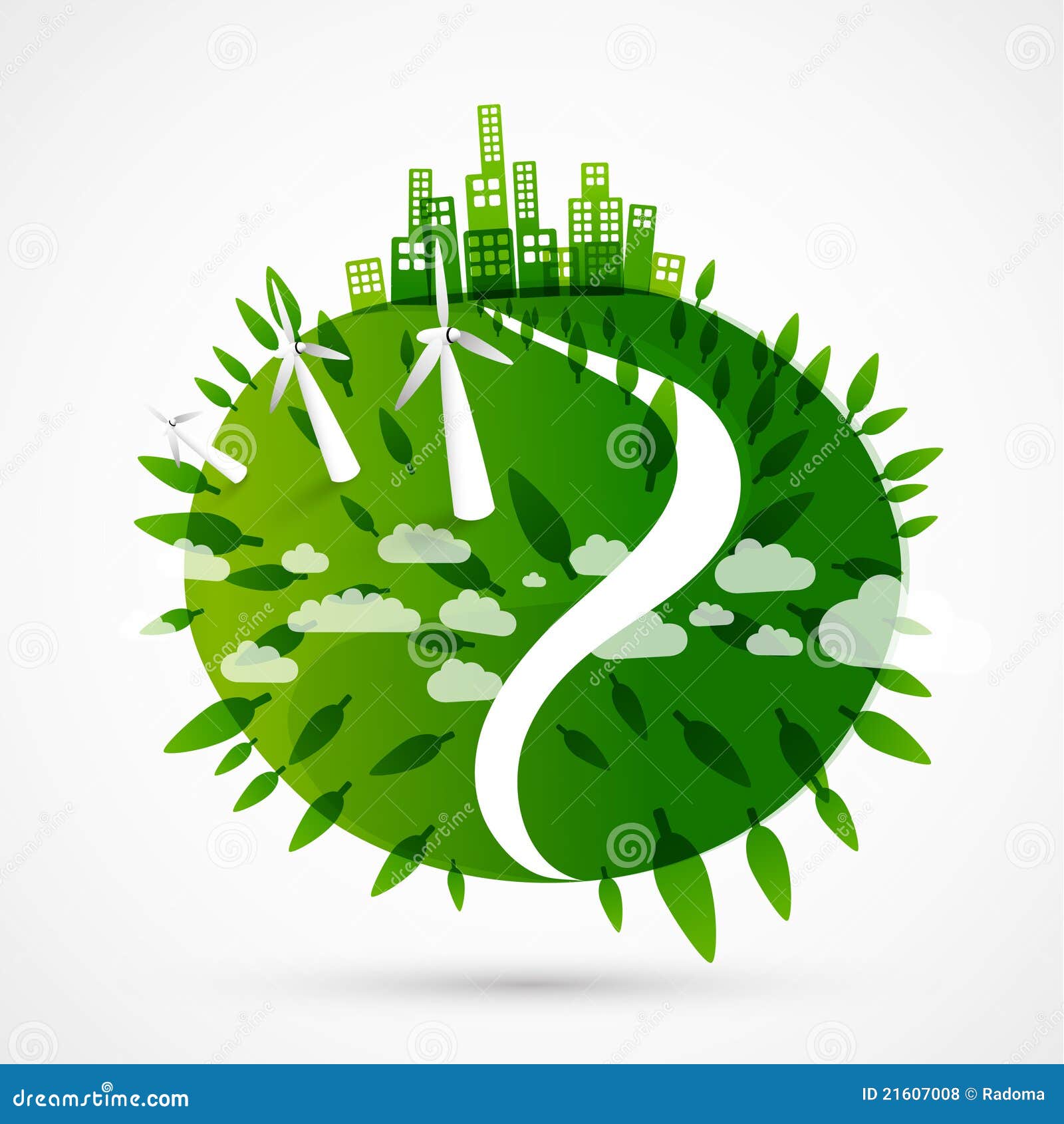 Abstract Green World Illustration Stock Vector - Illustration of ...