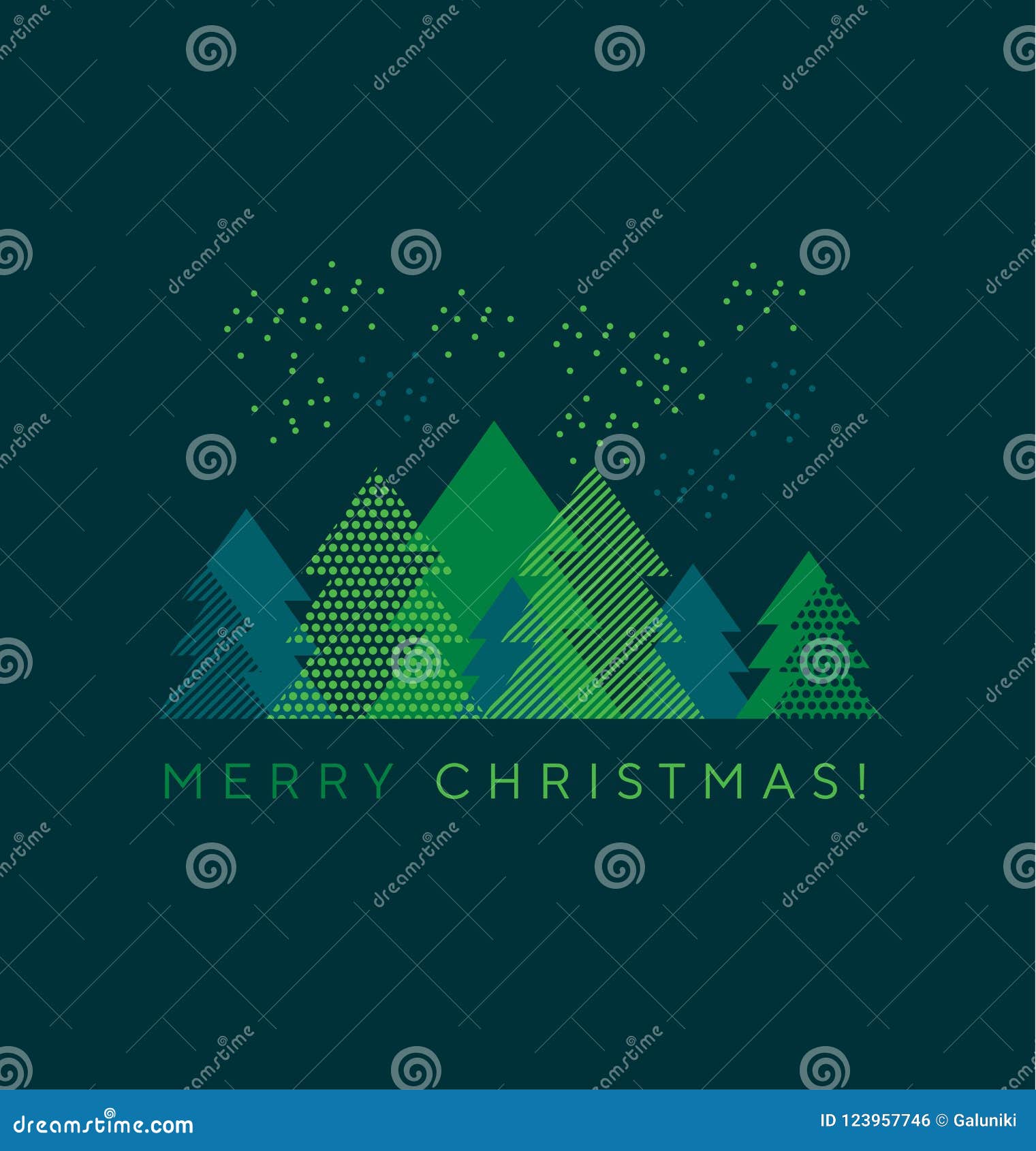 Abstract Green Xmas Tree Design Element Stock Vector - Illustration of ...