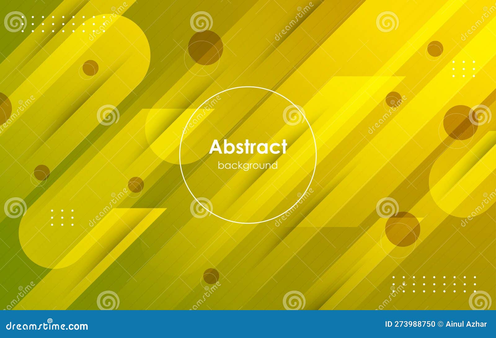 Abstract Green Yellow Light Modern Geometric Dynamic Round Shape ...