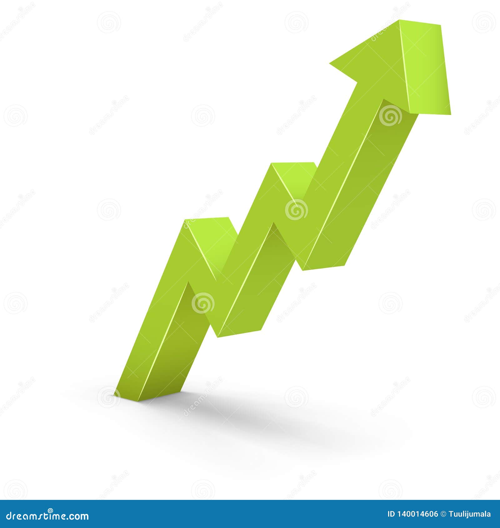 Abstract Green Zig-zag Up Arrow Vector Illustration | CartoonDealer.com ...